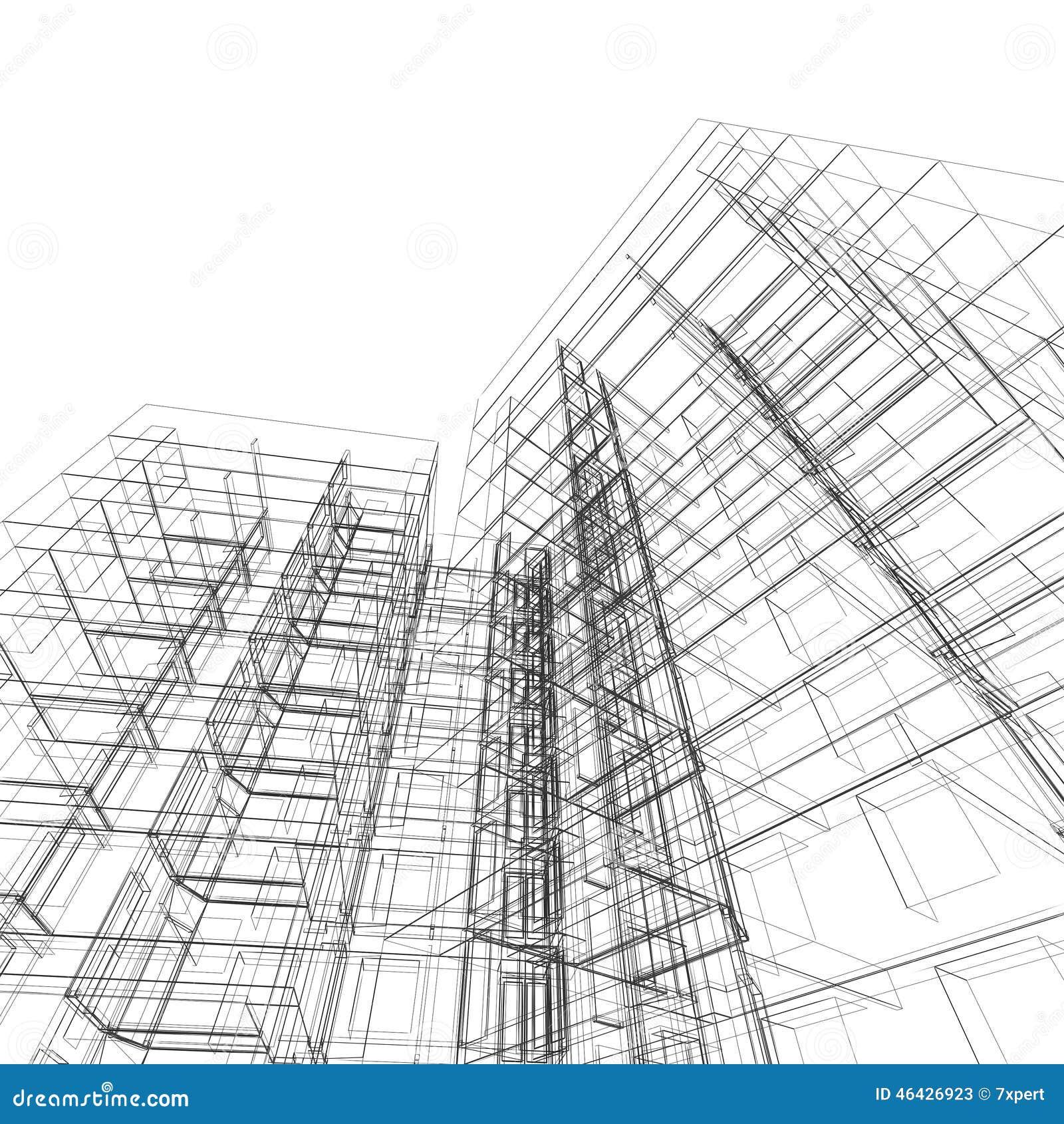 Modern building stock illustration. Illustration of exterior - 46426923