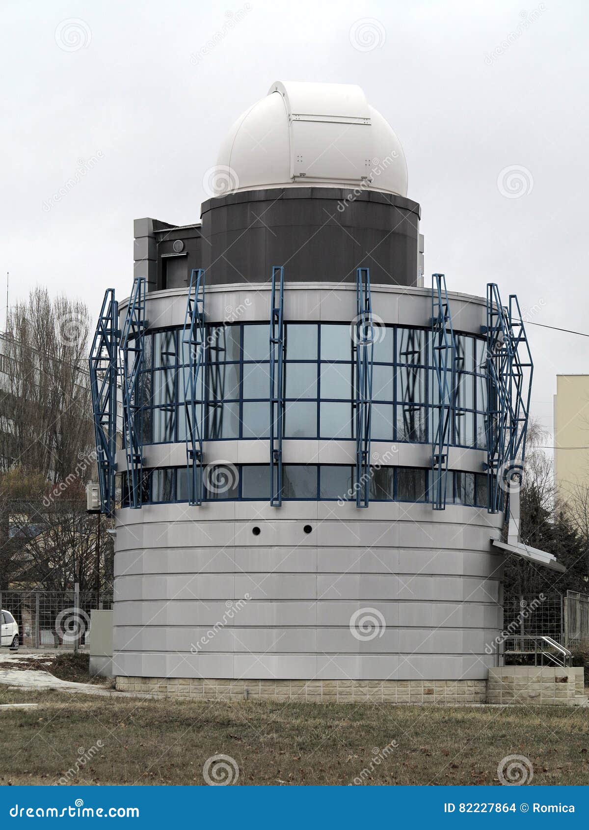 Modern Building of Astrological Observatory Telescope Dome Stock Photo ...