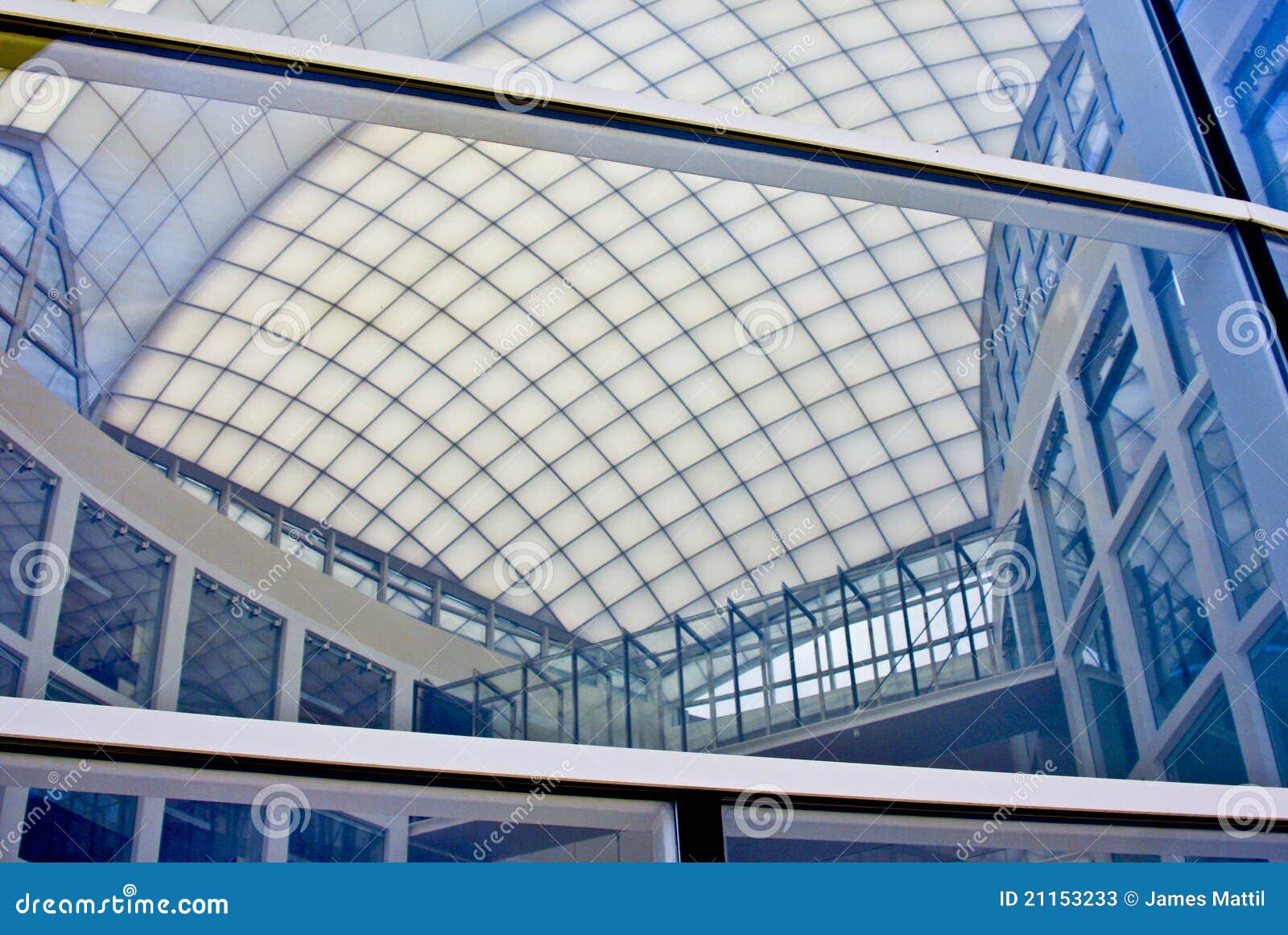 Modern Building with Atrium Stock Image - Image of patterns, white ...