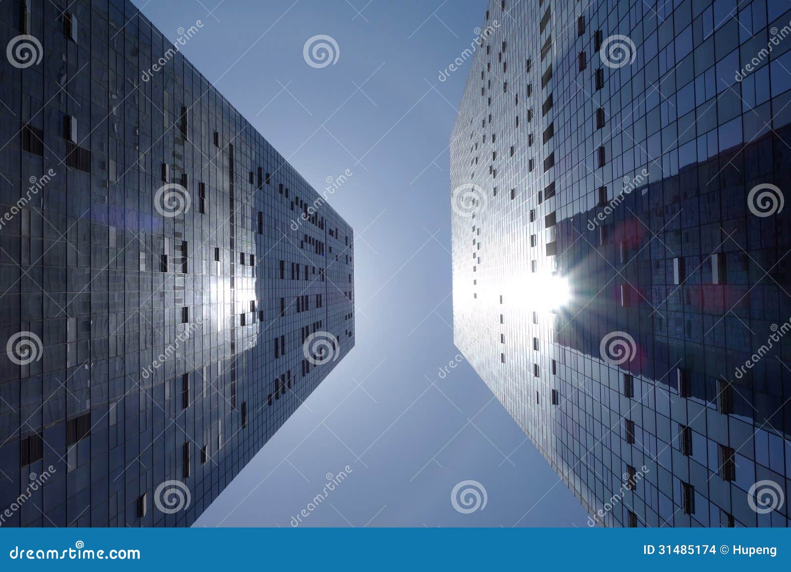 Modern Building on the Backlight Stock Photo - Image of backgrounds ...