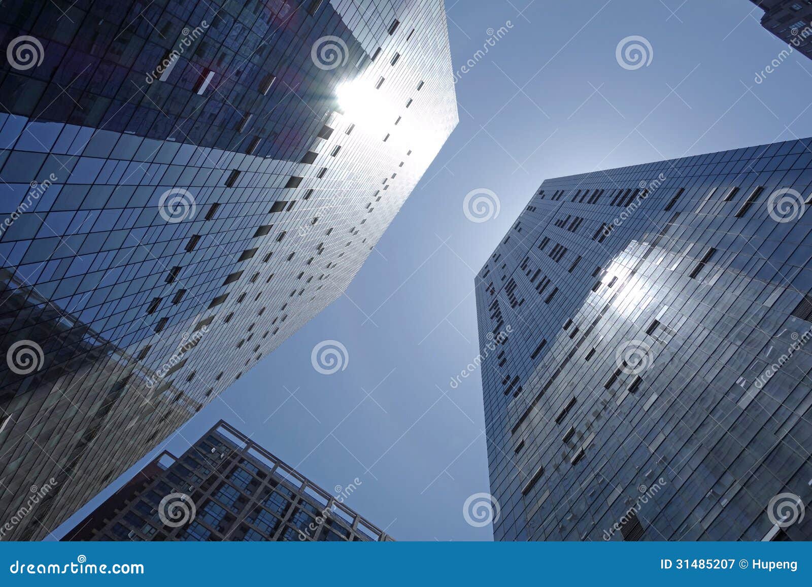 Modern Building on the Backlight Stock Image - Image of business ...