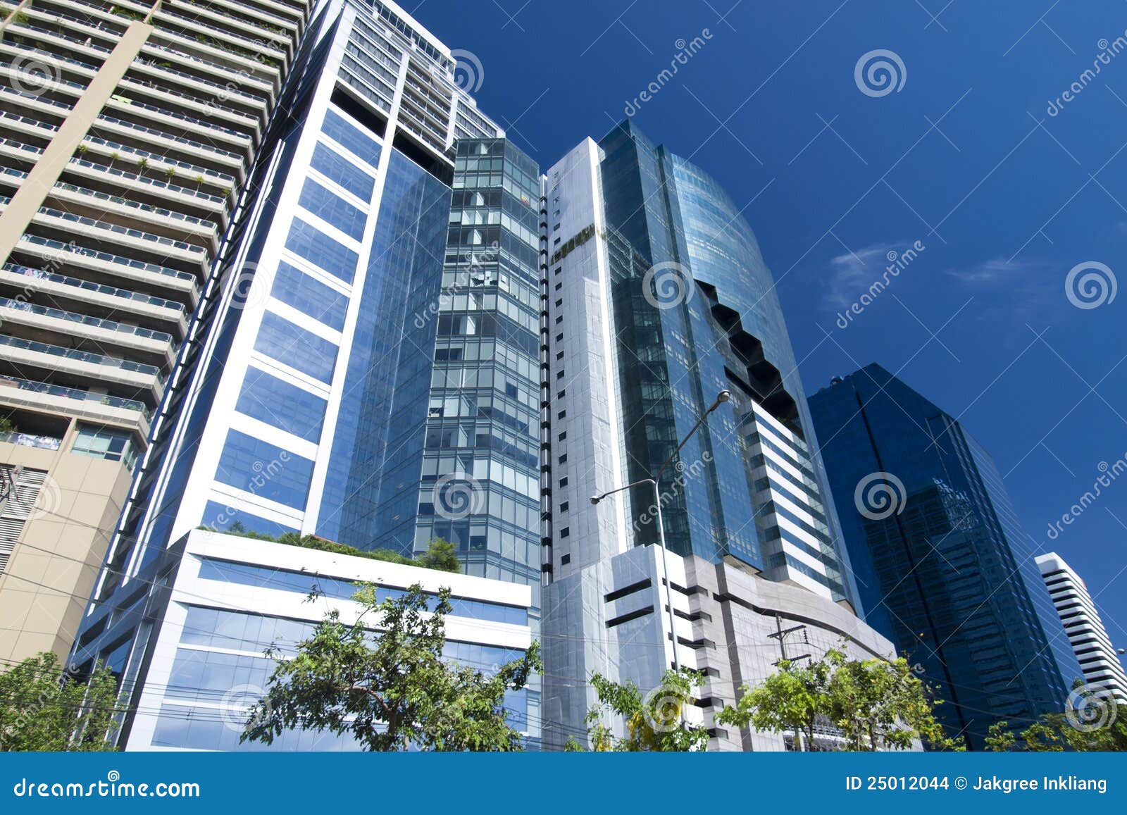 Modern Building in Bangkok, Thailand. Stock Photo - Image of mirror ...