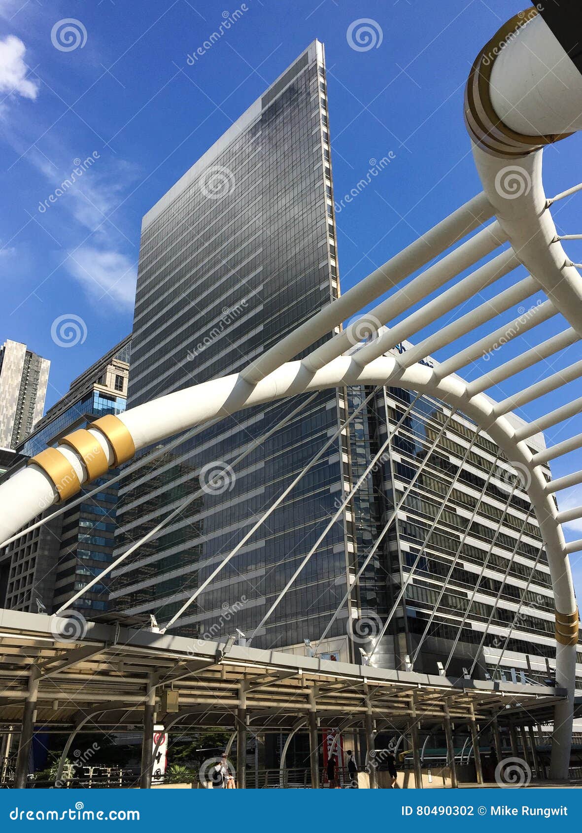 Modern building in bangkok stock photo. Image of building - 80490302