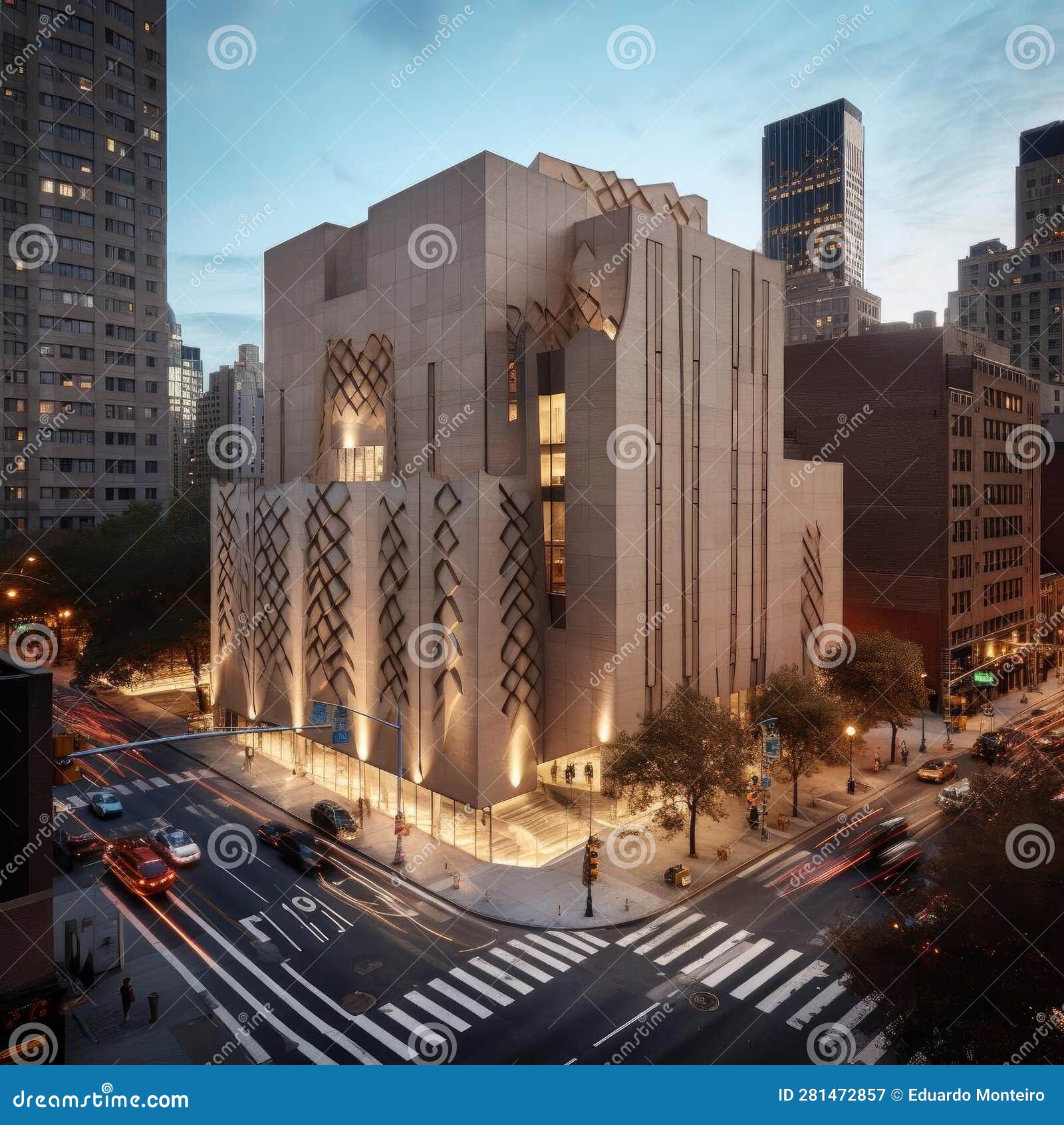 A Modern Building in a Big City Stock Image - Image of skyline ...