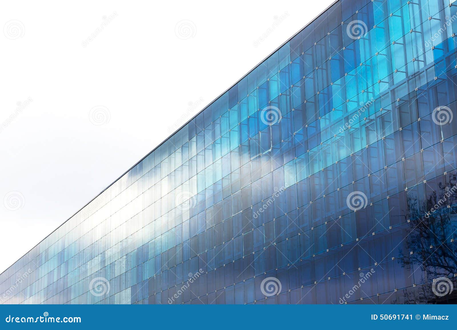 Modern Building with Blue Glass Stock Image - Image of high, paneling ...