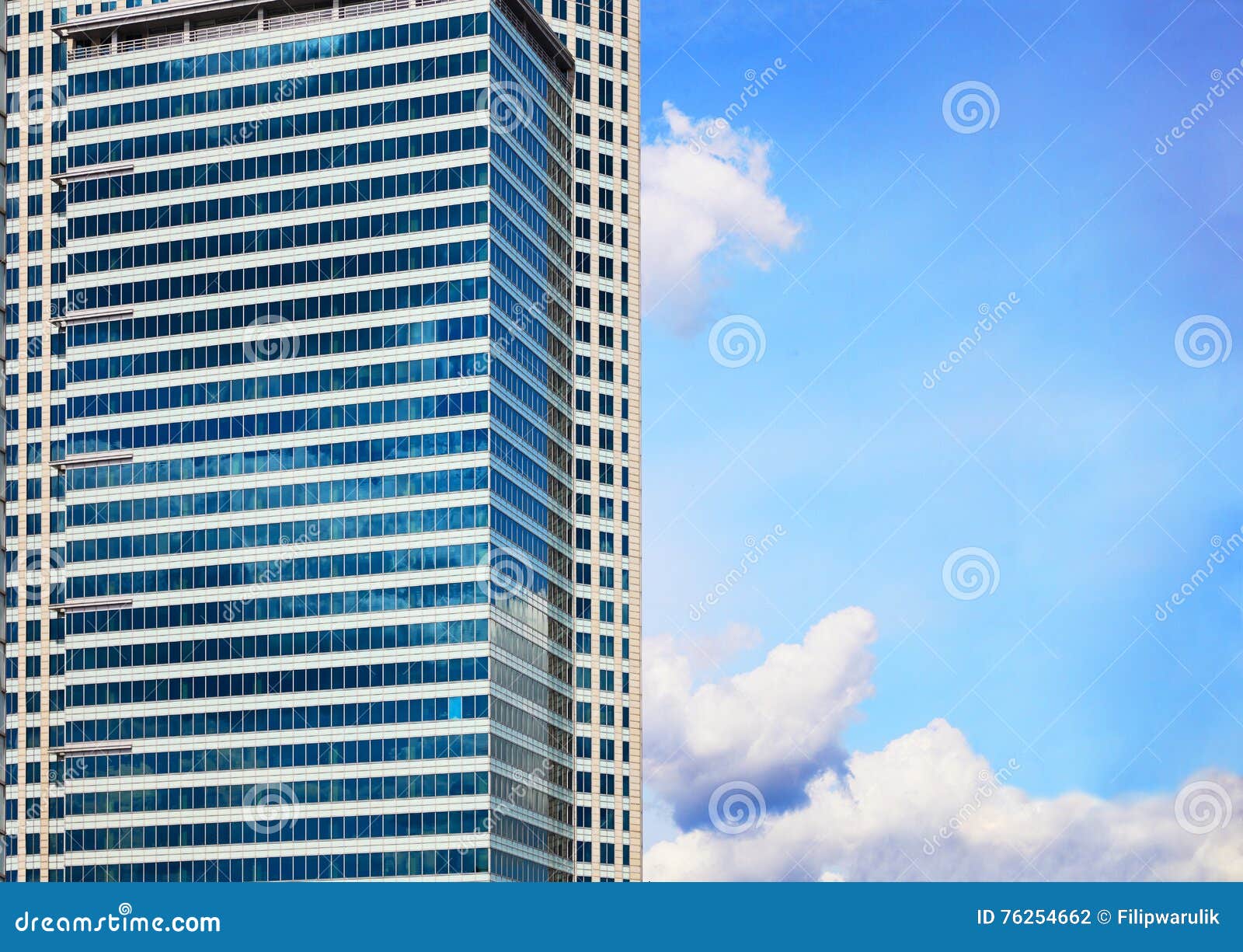 Modern Building and Blue Sky Stock Photo - Image of reflection, poland ...