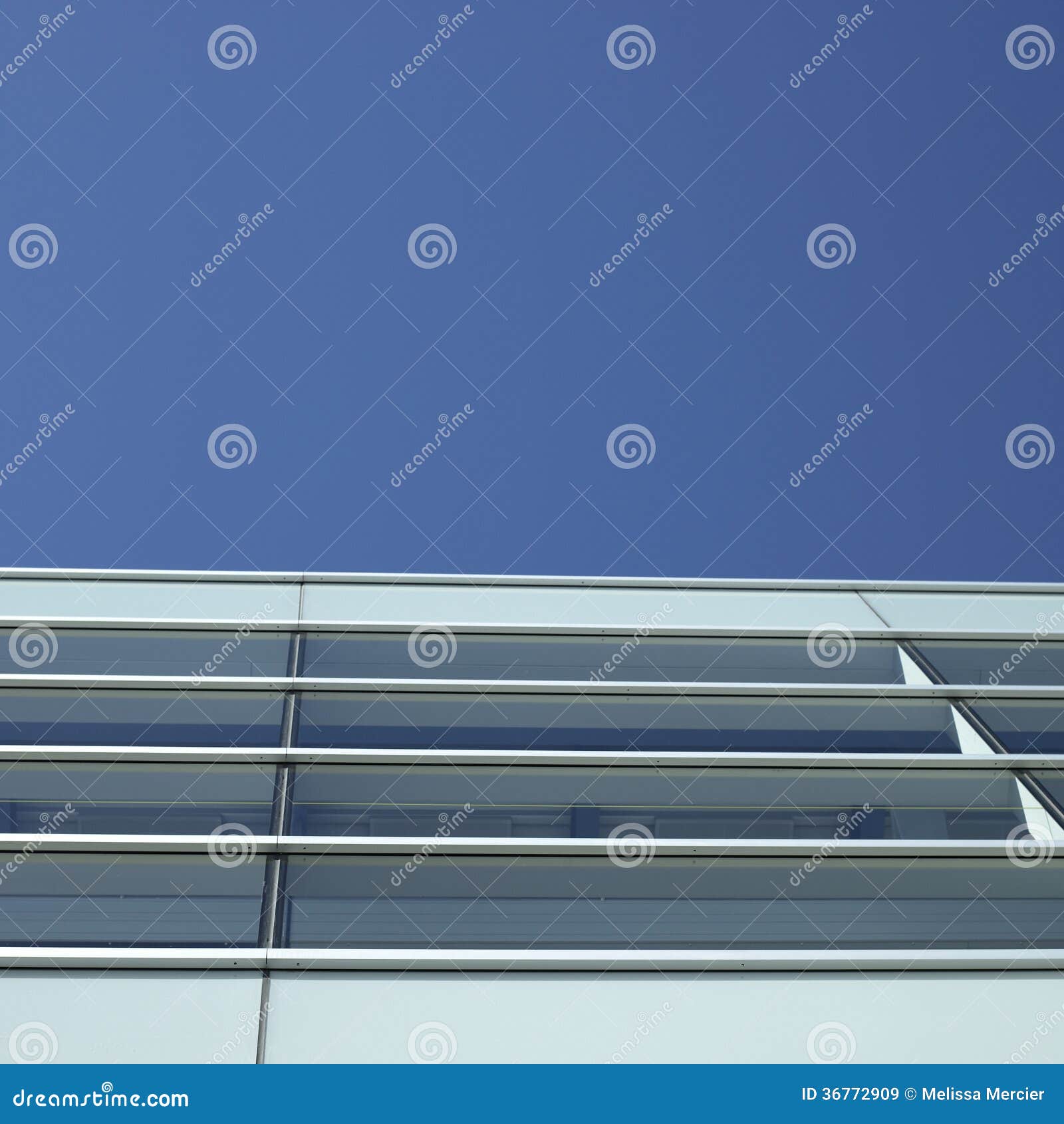 Modern Building with Blue Sky Stock Image - Image of design, details ...