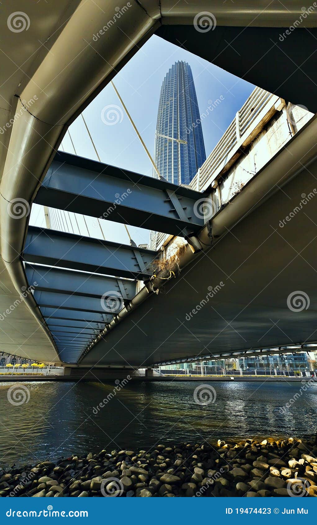 Modern building and bridge stock image. Image of houses - 19474423