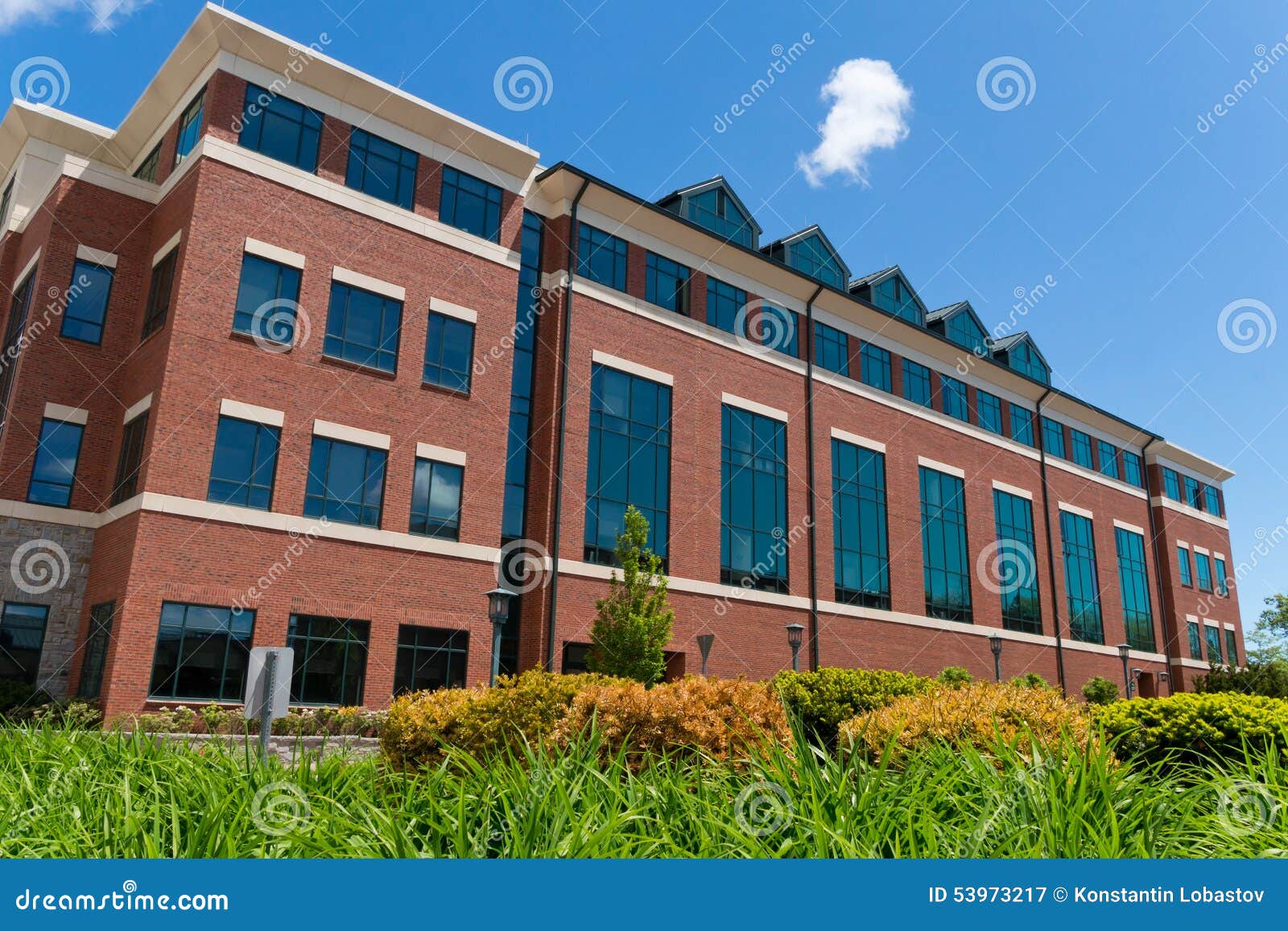 Modern building on campus stock image. Image of higher - 53973217