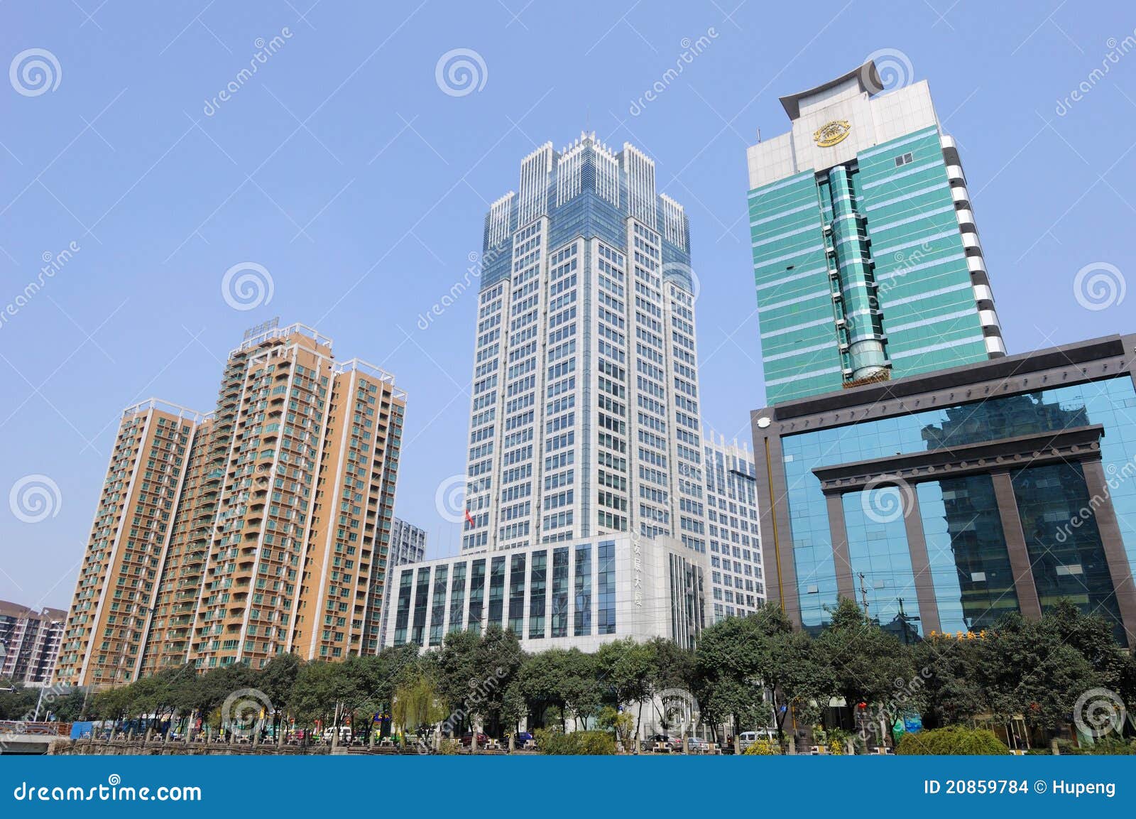 Modern building in Chengdu editorial stock image. Image of building ...