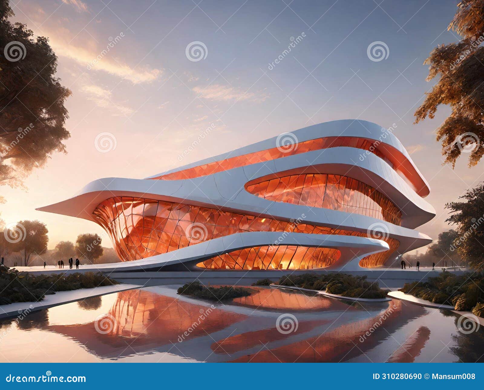 Modern Building in the City Stock Illustration - Illustration of design ...