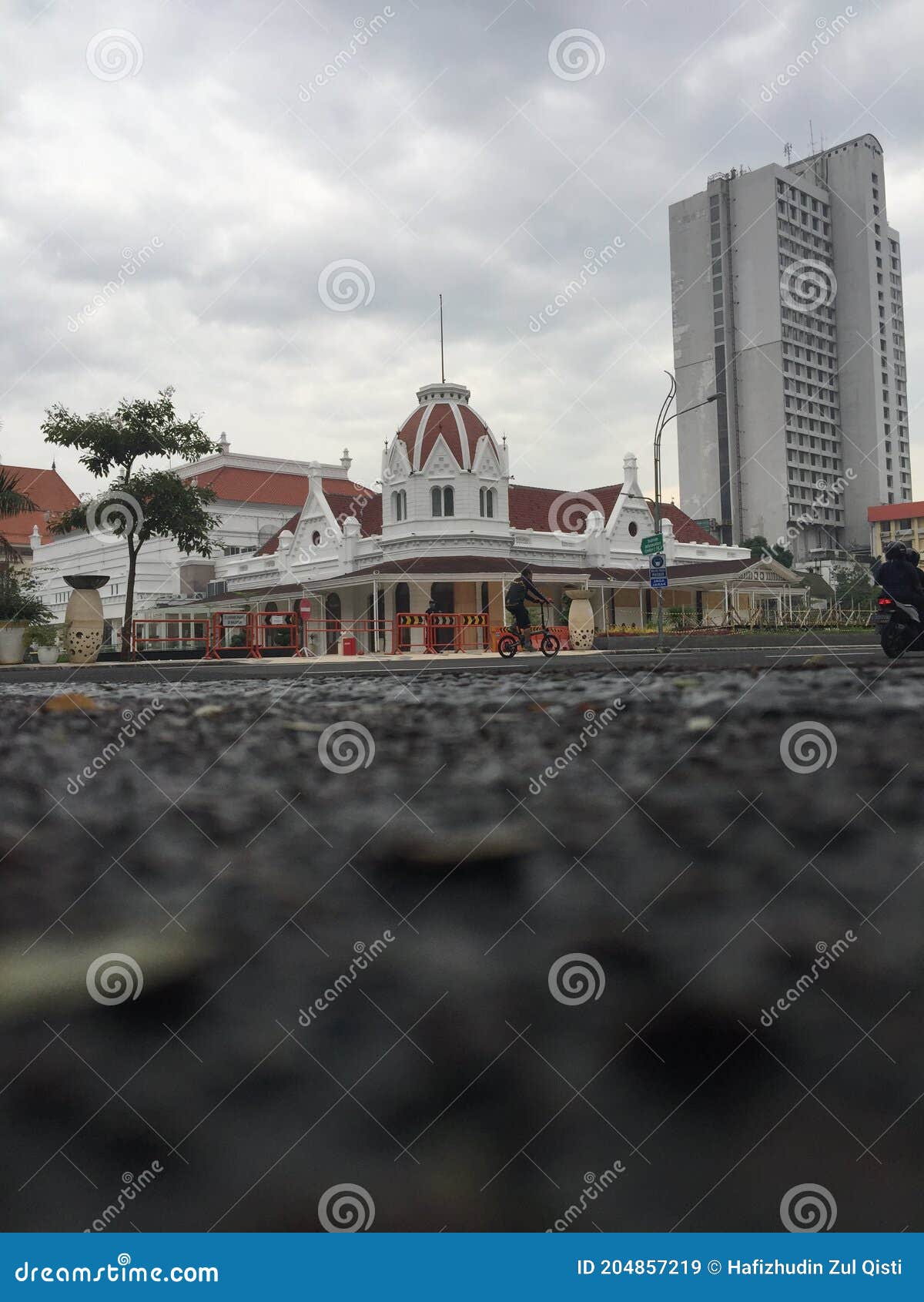 Modern Building with Classy Design in Town Stock Image - Image of ...