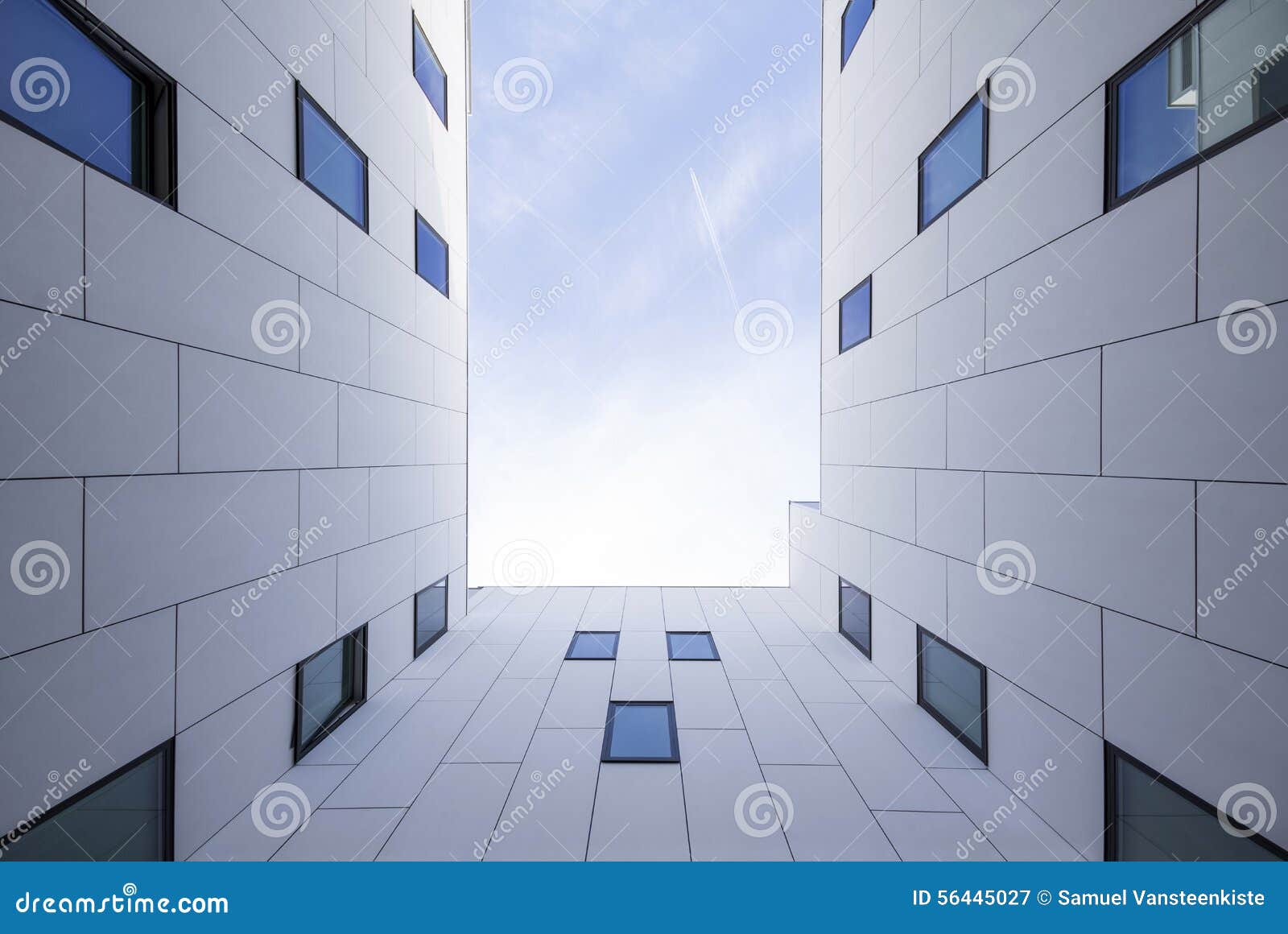 Modern building stock image. Image of lines, blue, clean - 56445027