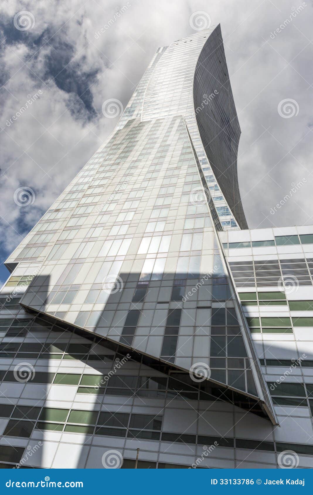 Modern Building with Cloudy Sky Stock Photo - Image of cityscape ...