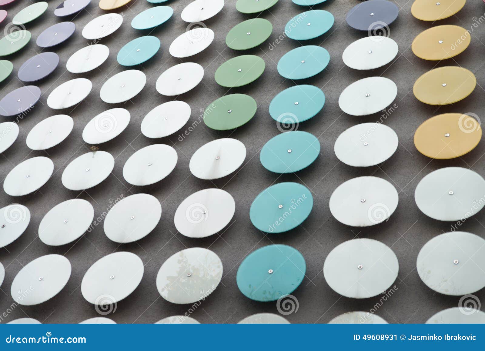 Modern Building Coated with Metallic Discs Pattern Editorial Photo ...