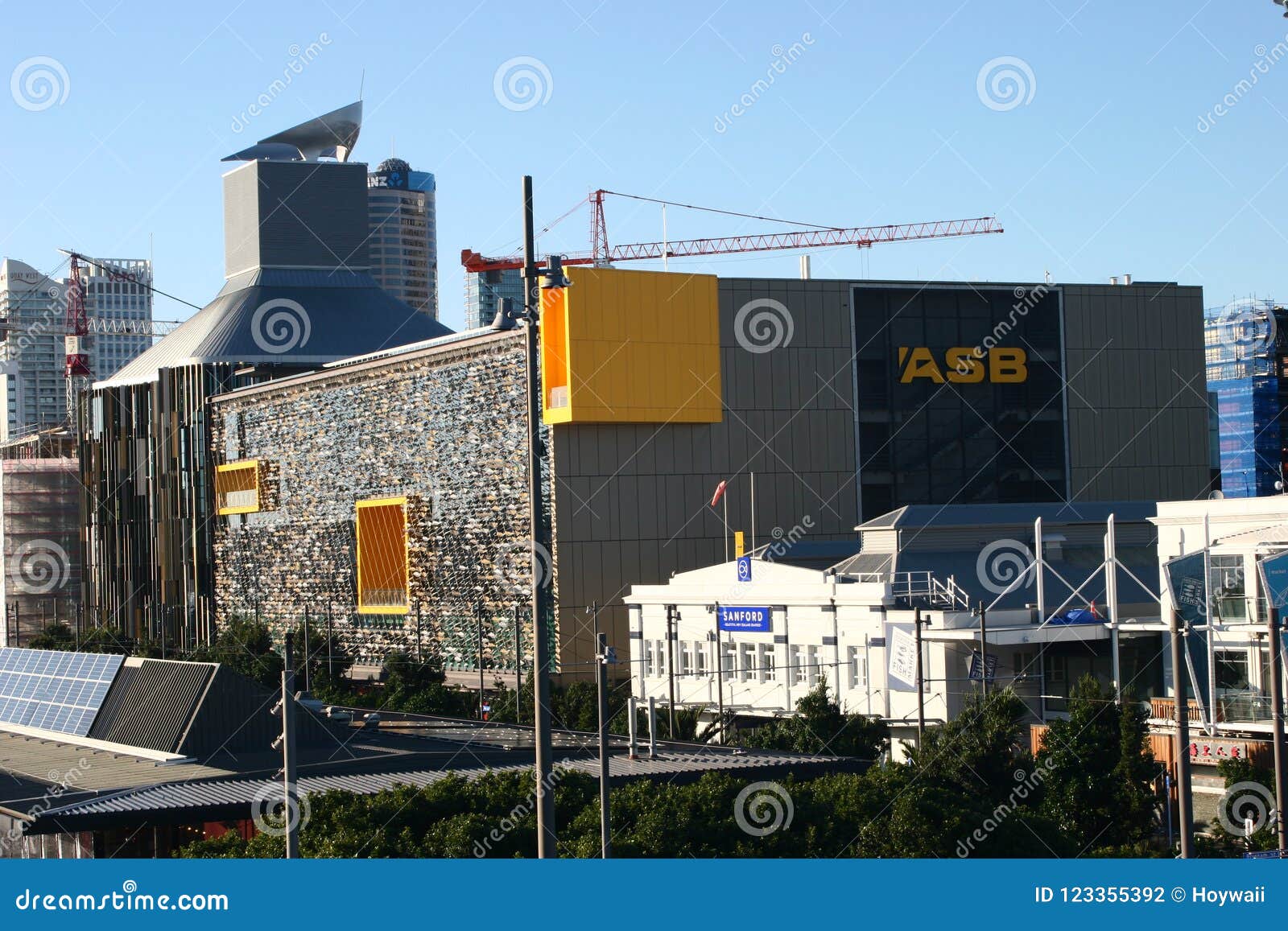 Modern Building of ASB Bank Headquarters, North Wharf Wynyard Quarter ...