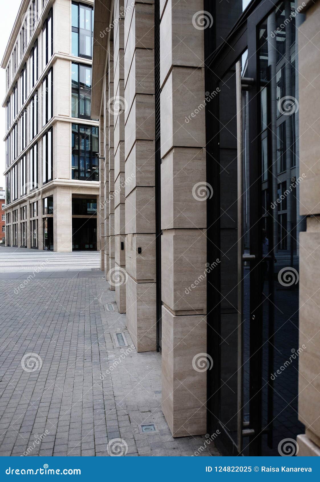 Modern Building with Columns in a Row Stock Image - Image of house ...