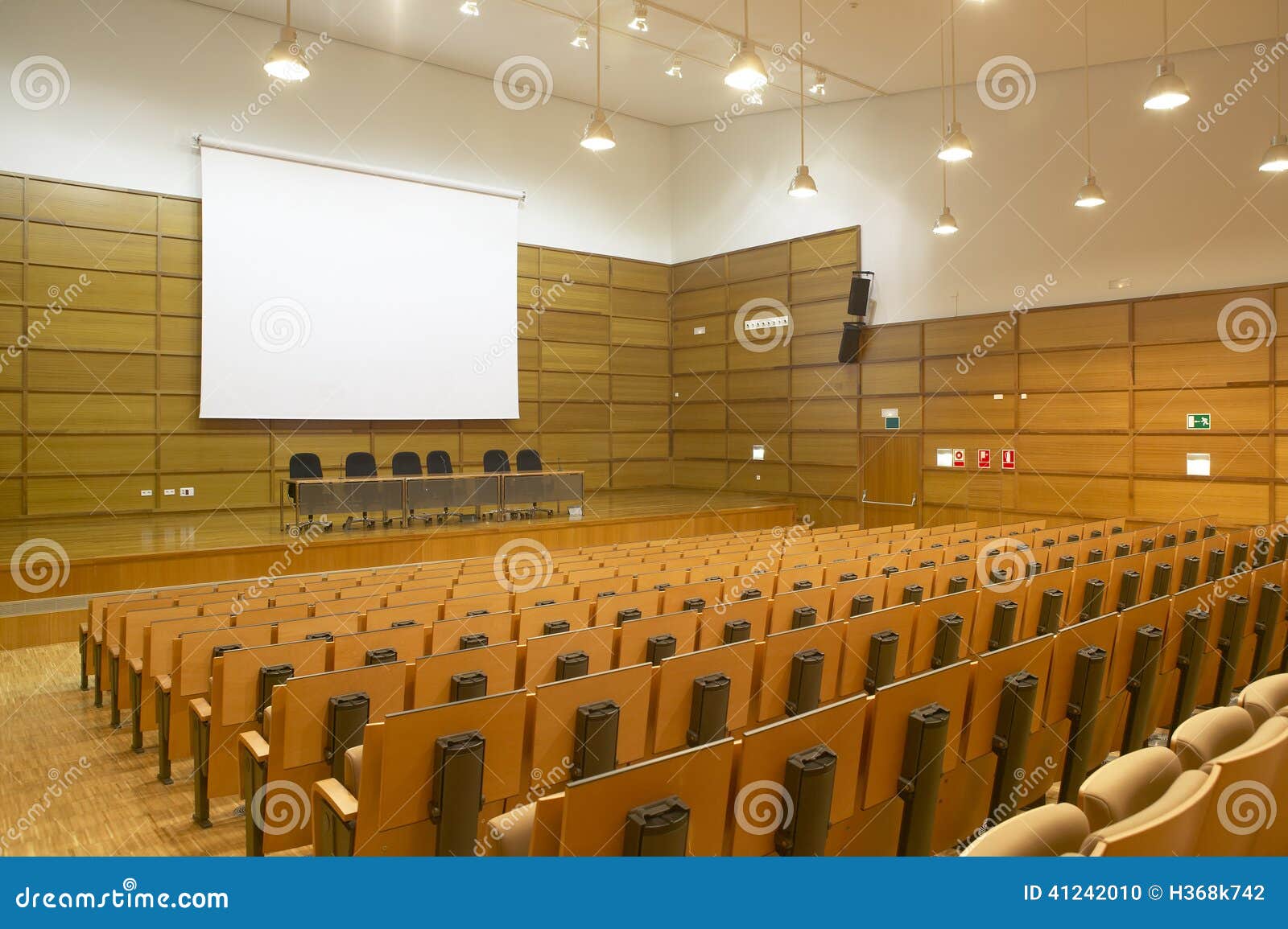 Modern Building Conference Room with Seats Stock Photo - Image of ...