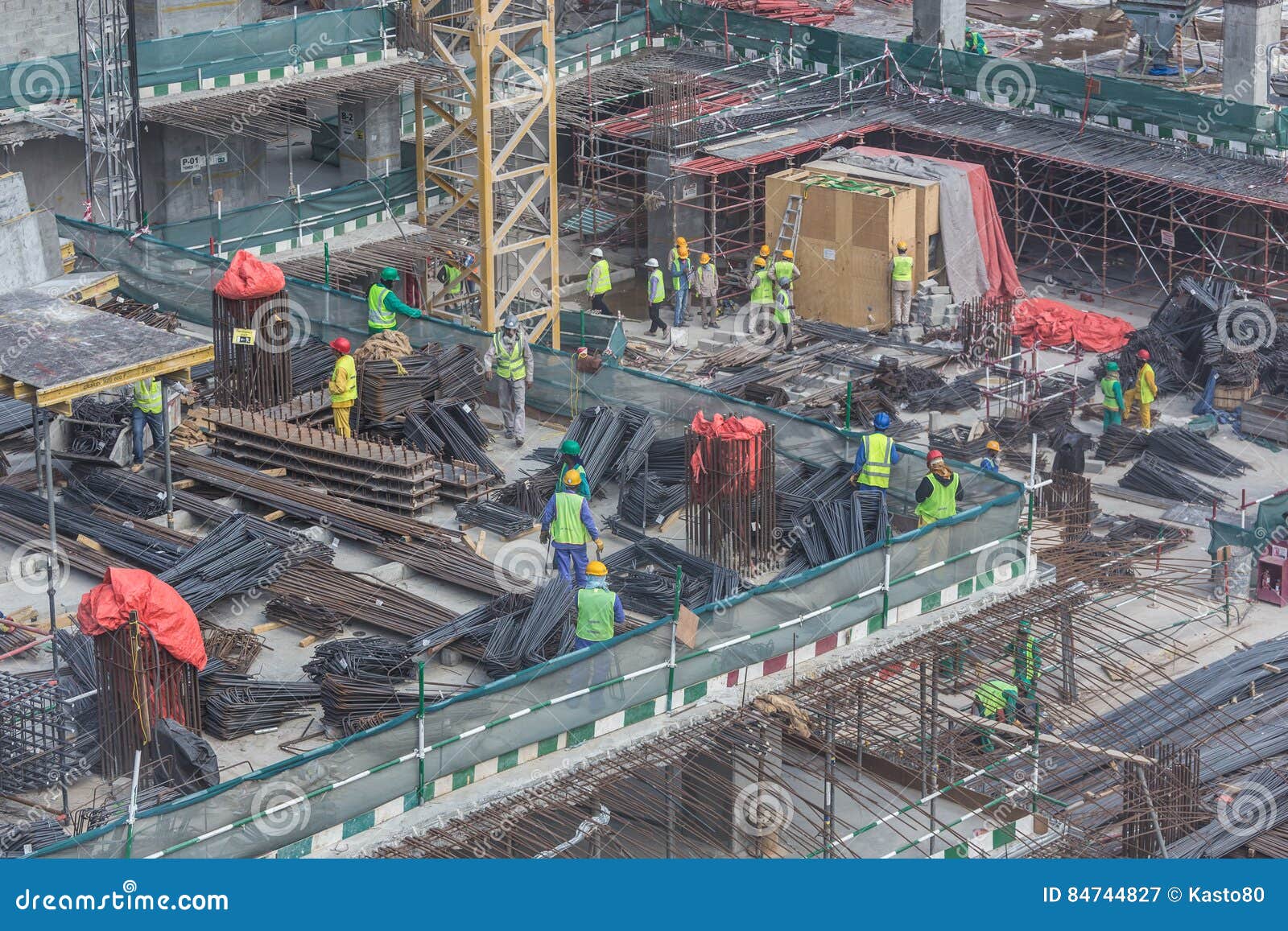 Modern Building Constraction Site Works Editorial Photography Image