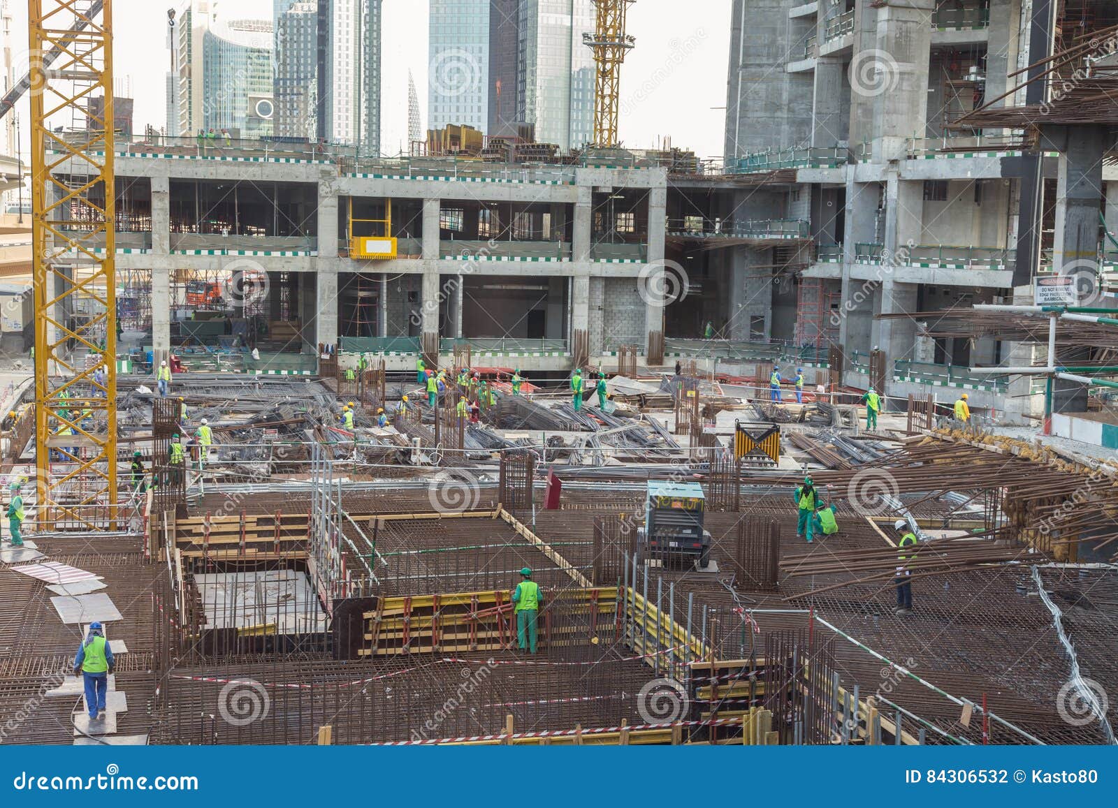Modern Building Constraction Site Works Editorial Photography Image