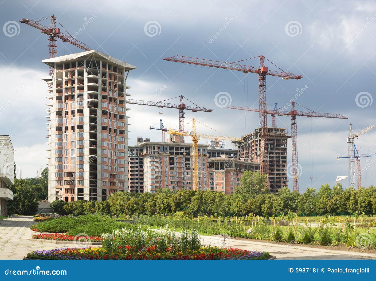 Modern Building Construction Stock Image - Image of estate, facade: 5987181