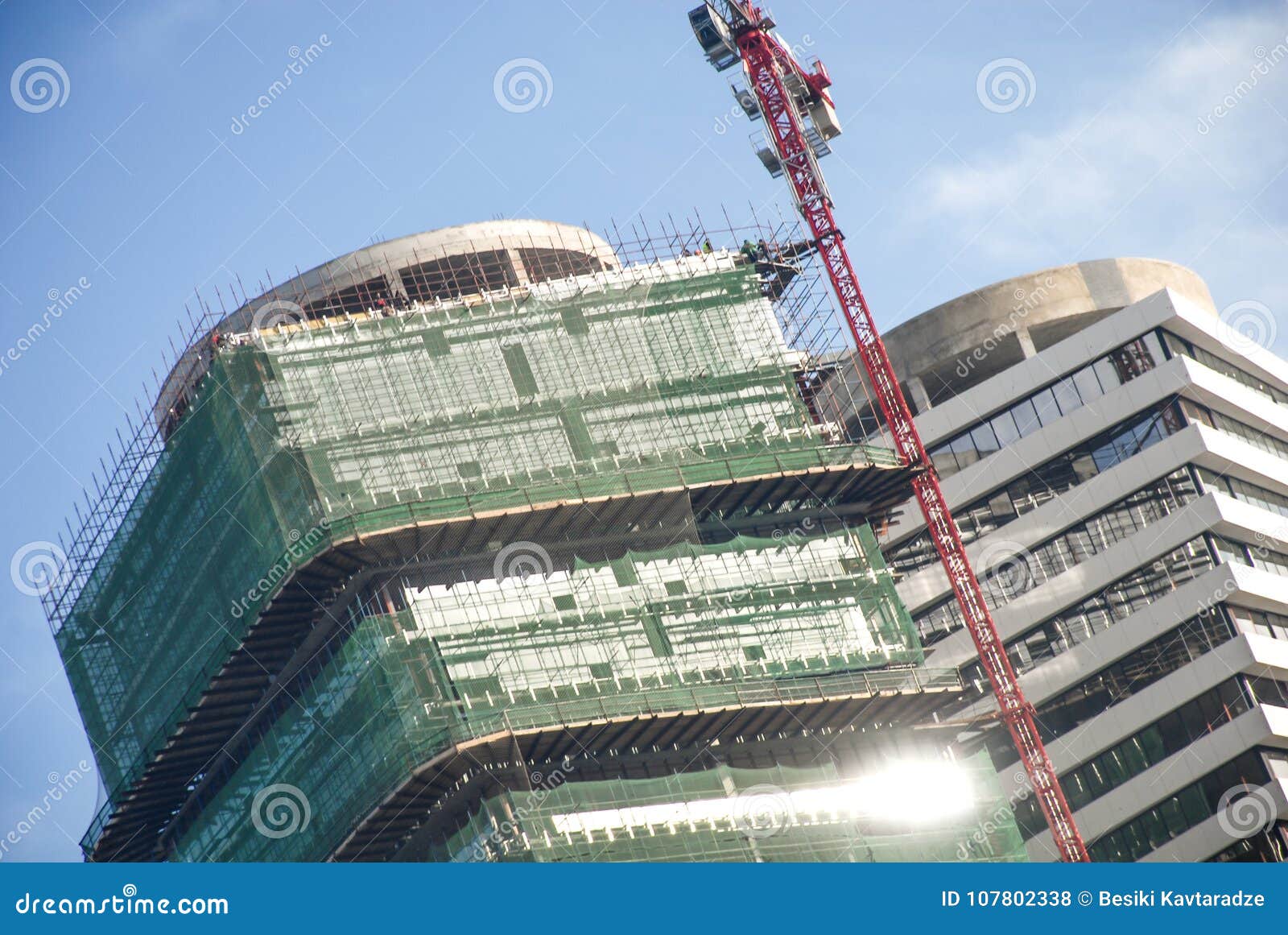 Modern Building Construction - Block of Flats Stock Photo - Image of ...