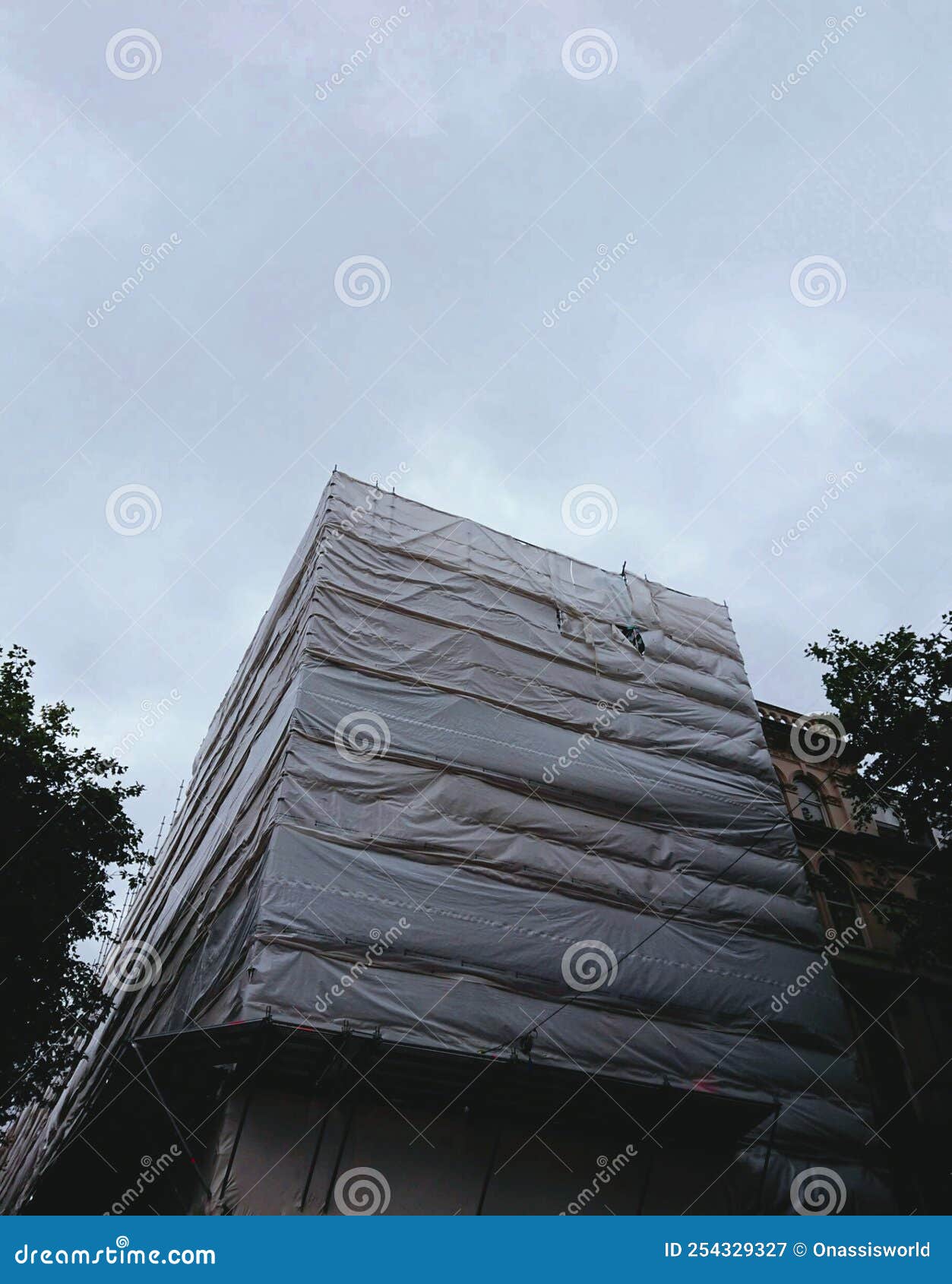 Modern Building Construction External Protection Stock Image - Image of ...