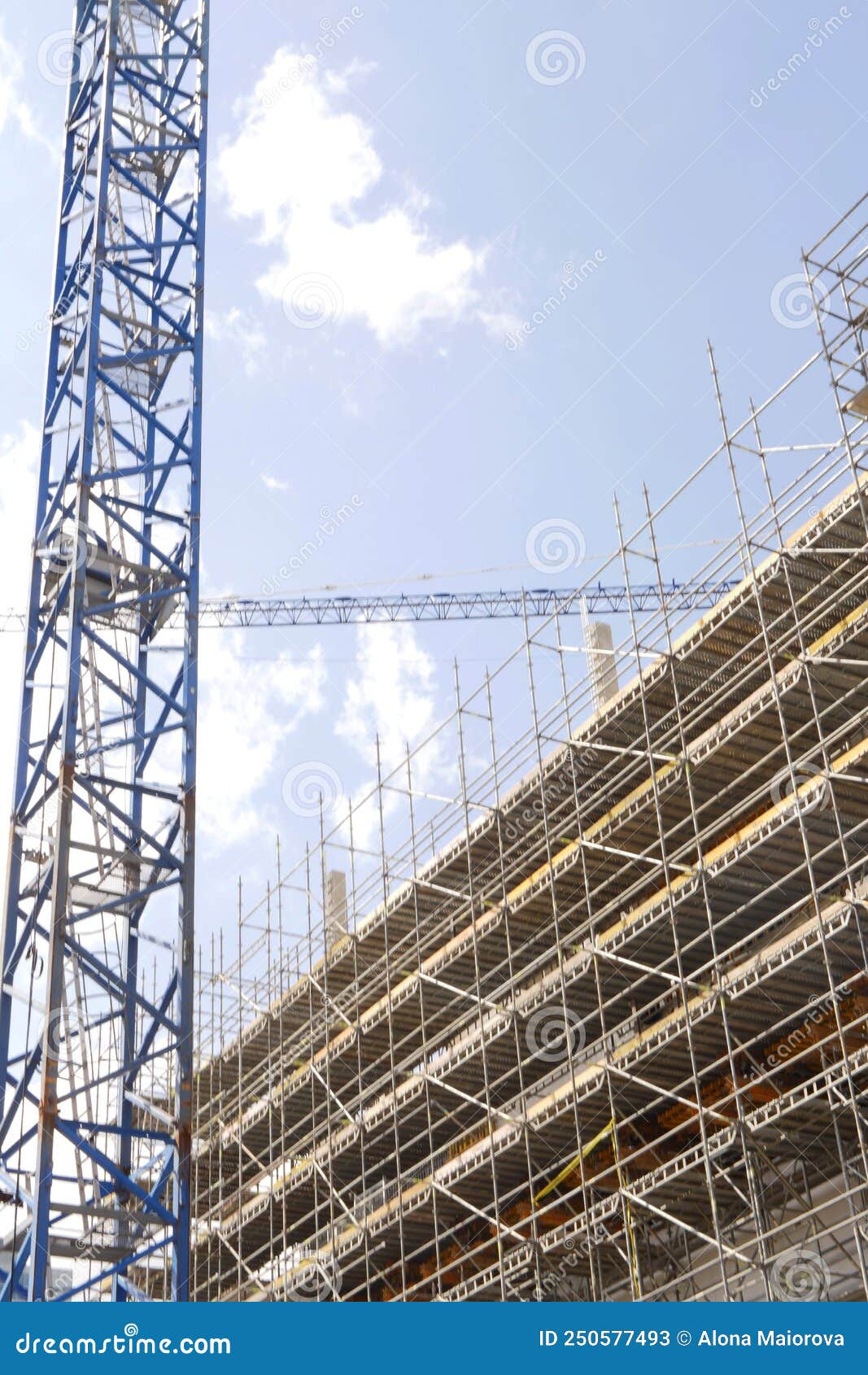 Modern Building Construction. Vertical Orientation Stock Image - Image ...