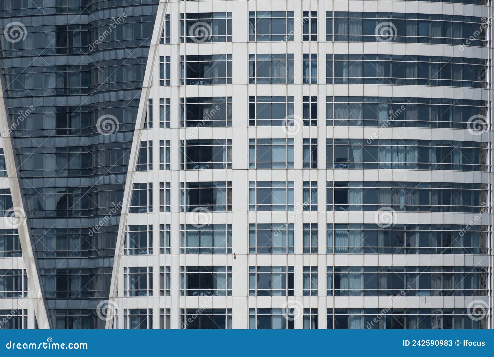 Modern Building with Curved Facade Stock Image - Image of concept ...