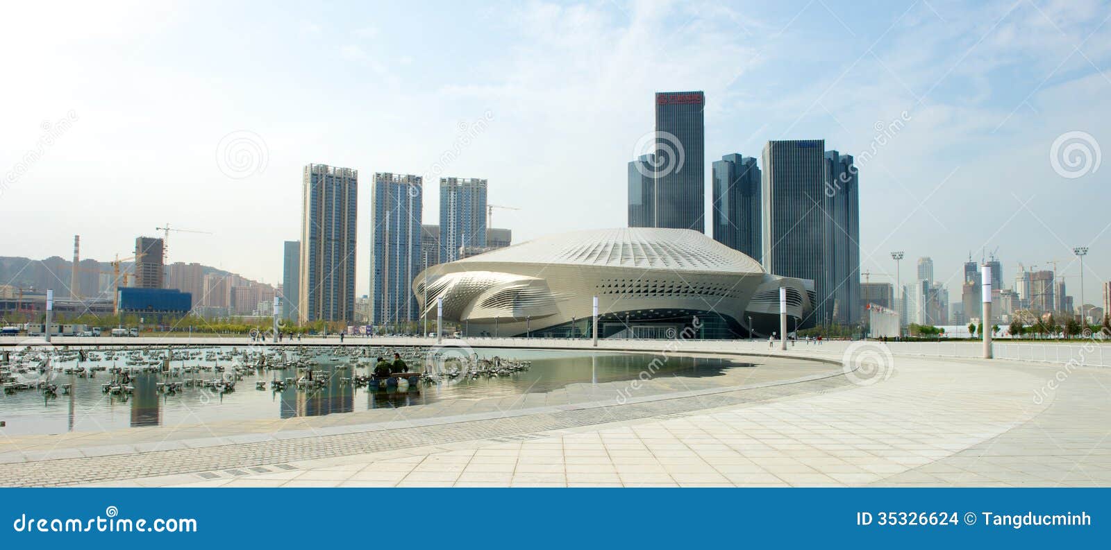 Modern Building in Dalian China Editorial Stock Image - Image of design ...