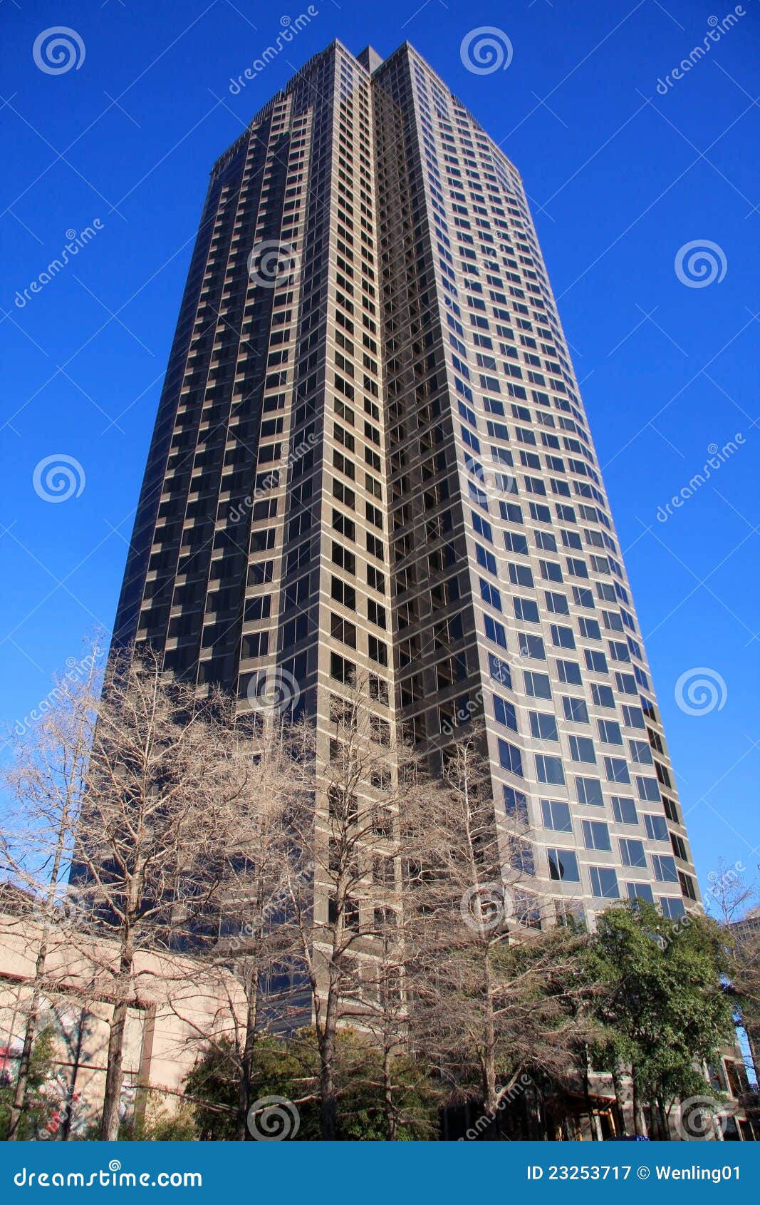 Modern Building of Dallas in Texas Stock Image - Image of huge, blue ...