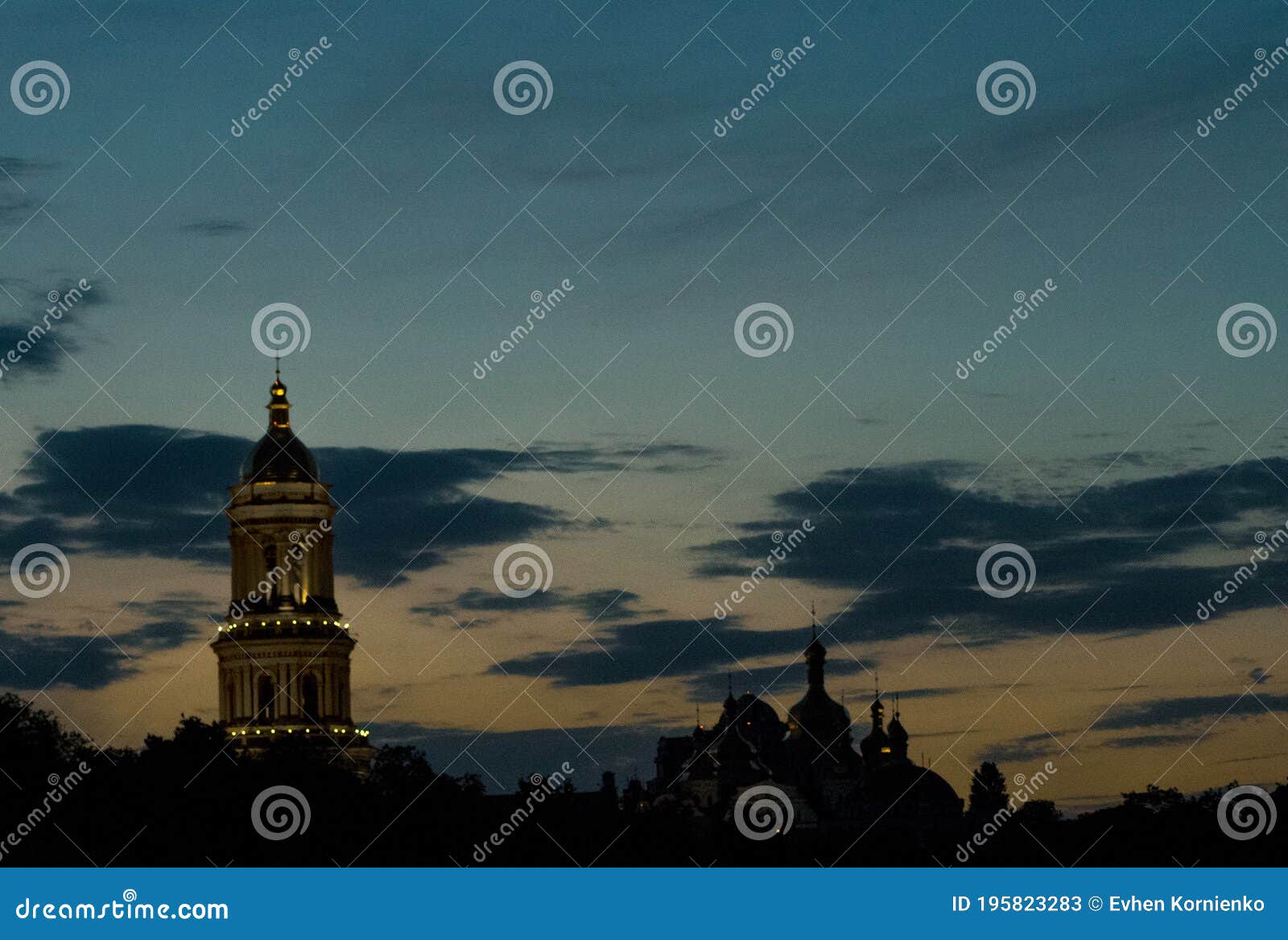 Modern Building at Dark Sky Background Stock Image - Image of window ...