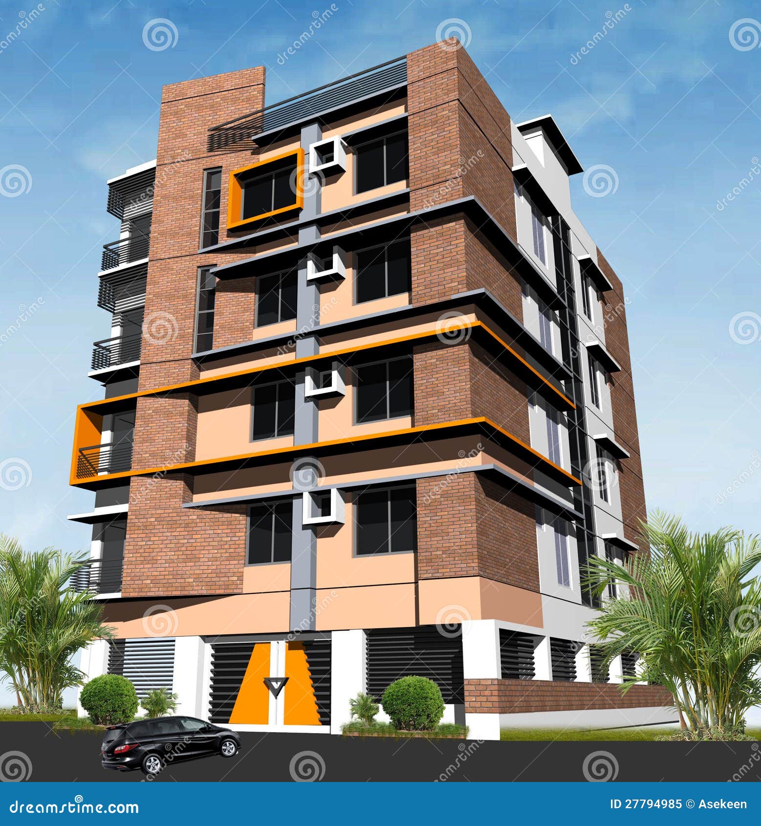 Modern building design stock image. Image of high, architectural - 27794985