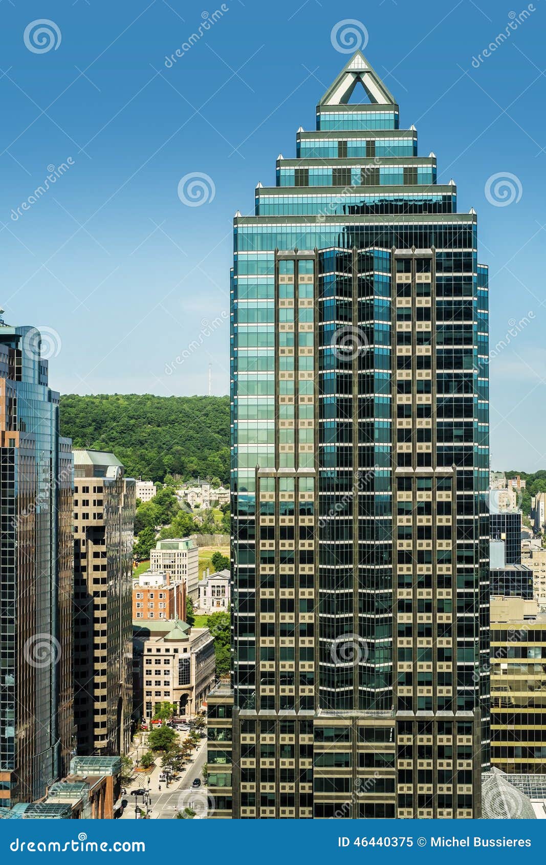 Modern Building Downtown Montreal Stock Image - Image of real, property ...