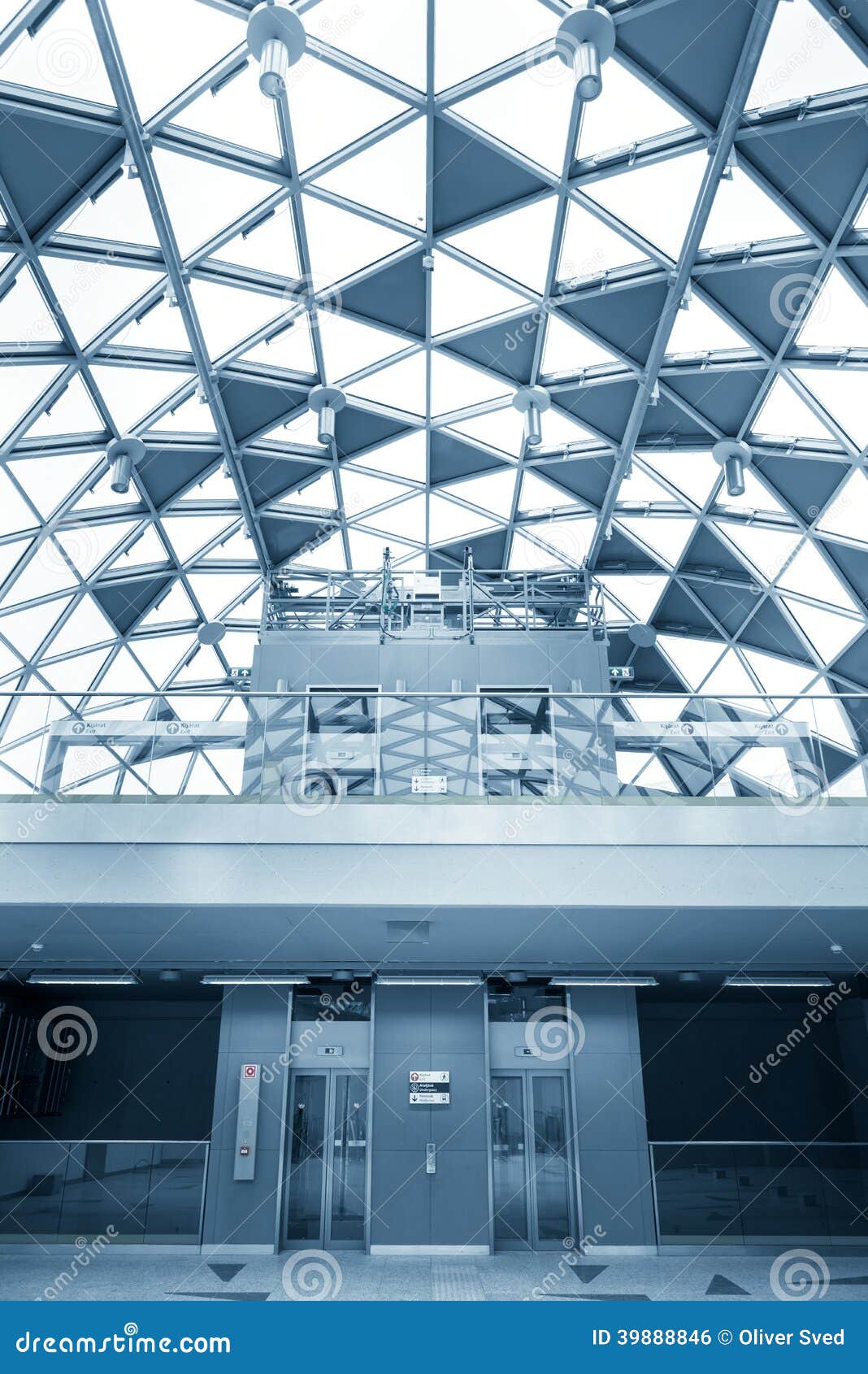 Modern Building with an Elevator Stock Photo - Image of hall, door ...