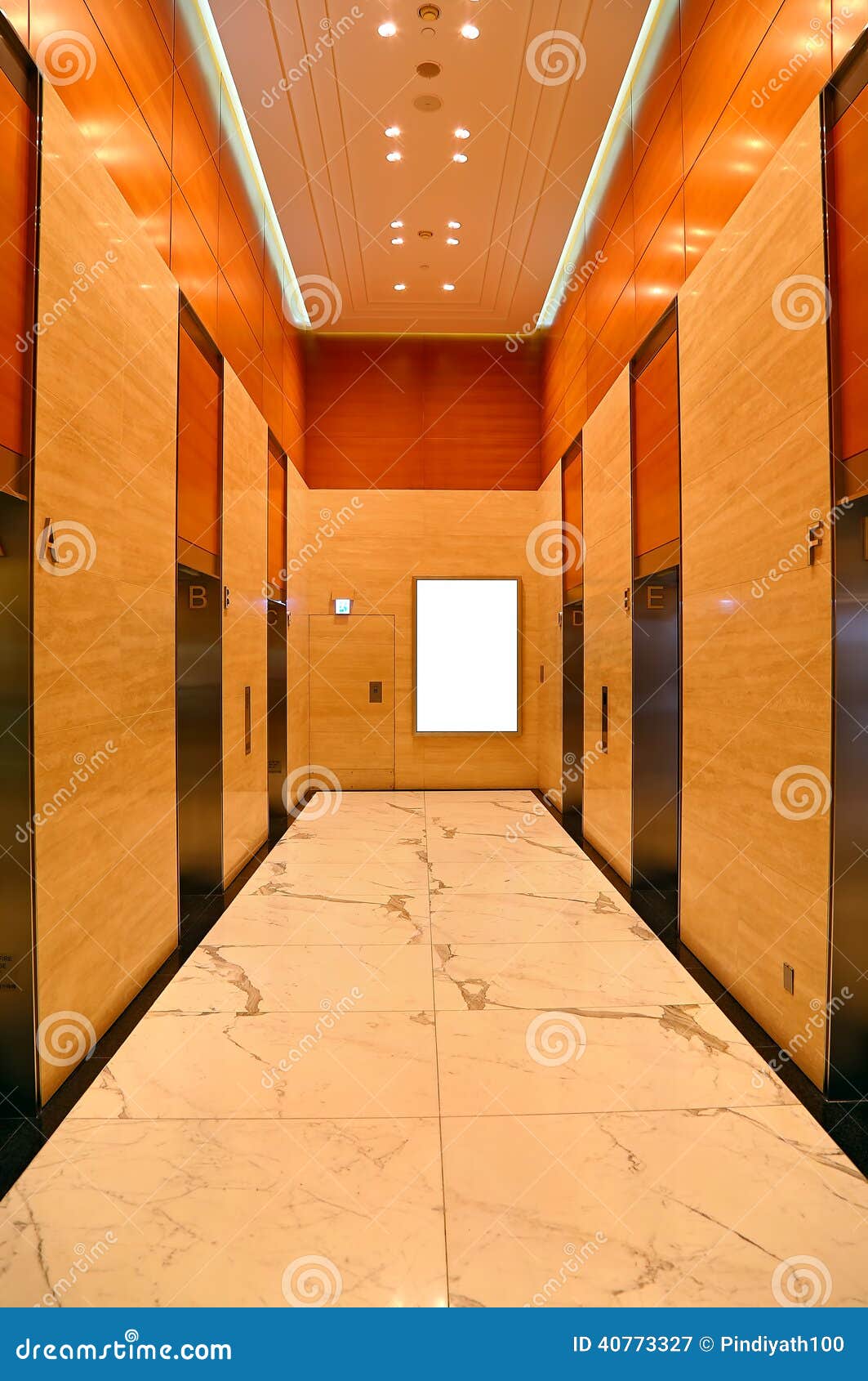 Modern Building Elevator Lobby Stock Image - Image of design, center ...
