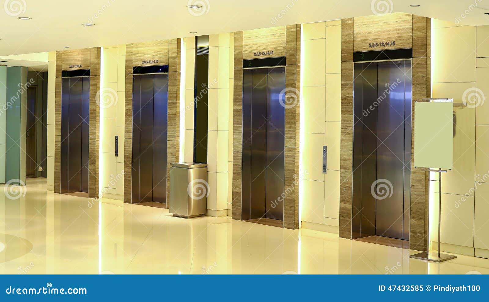 Modern Building Elevator Lobby Stock Image - Image of design, entry ...