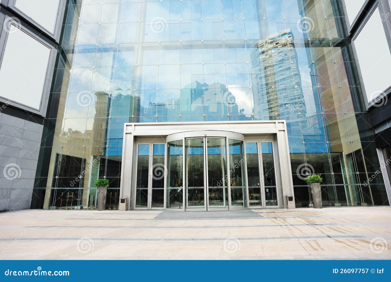 Modern building entrance stock image. Image of mall, business - 26097757