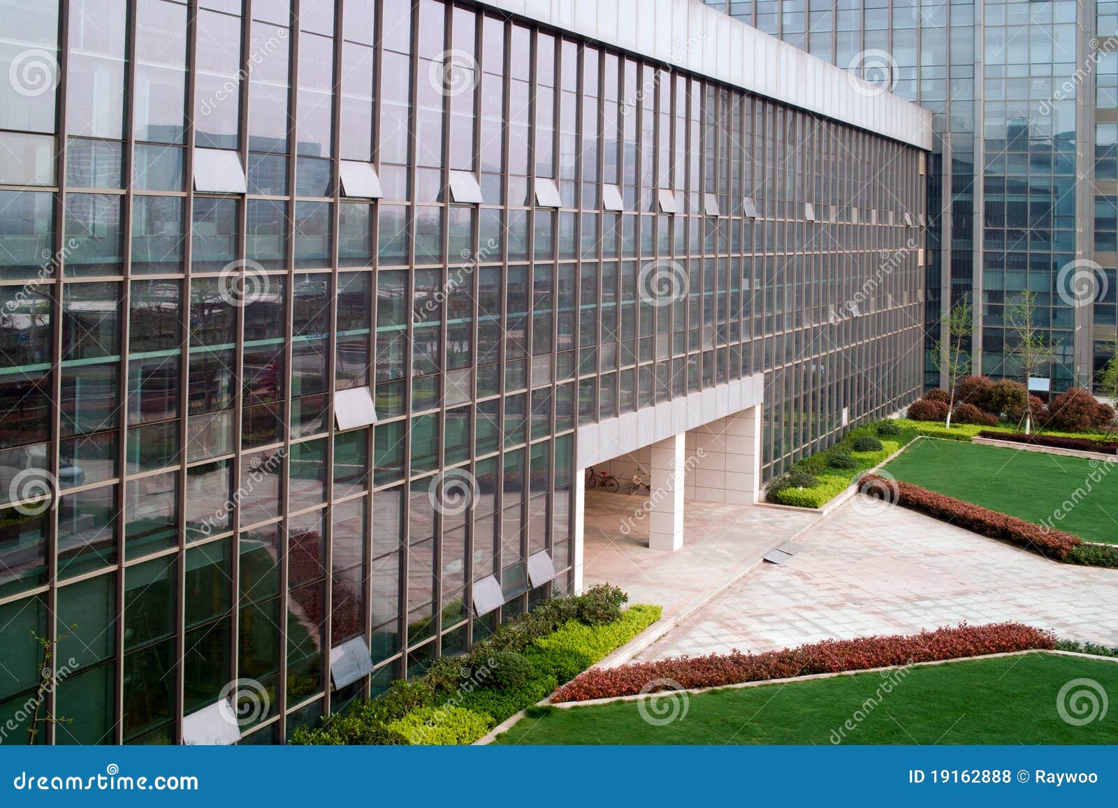 Modern building exterior stock photo. Image of grass - 19162888