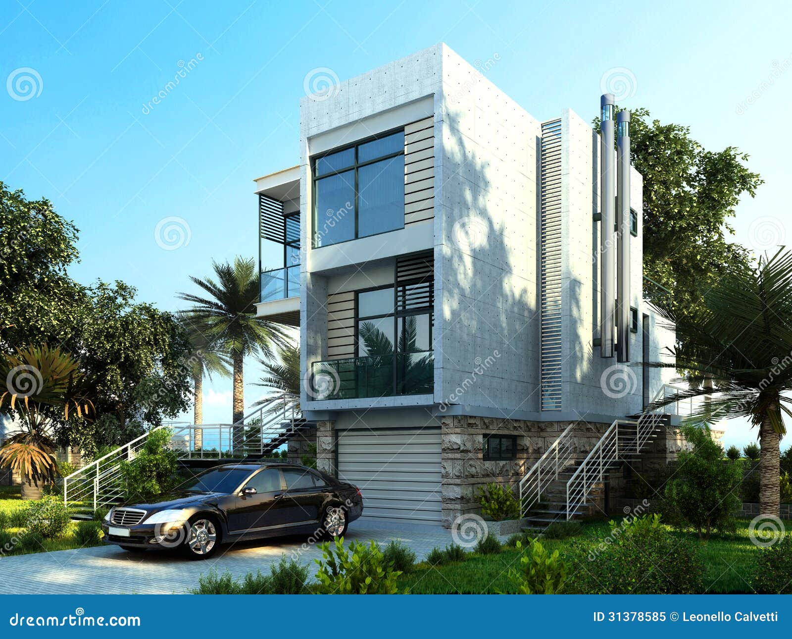 Modern 3 Storey Commercial Building Design