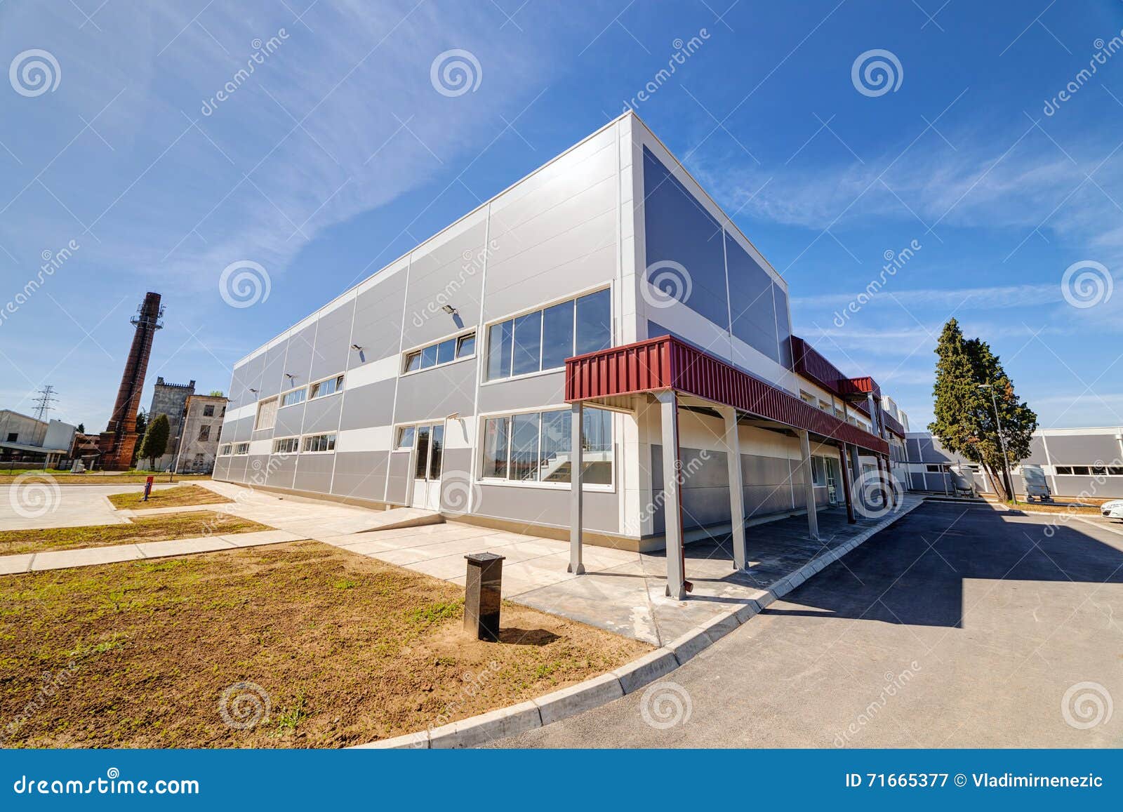 Modern Building in Exterior Stock Image - Image of architectural ...