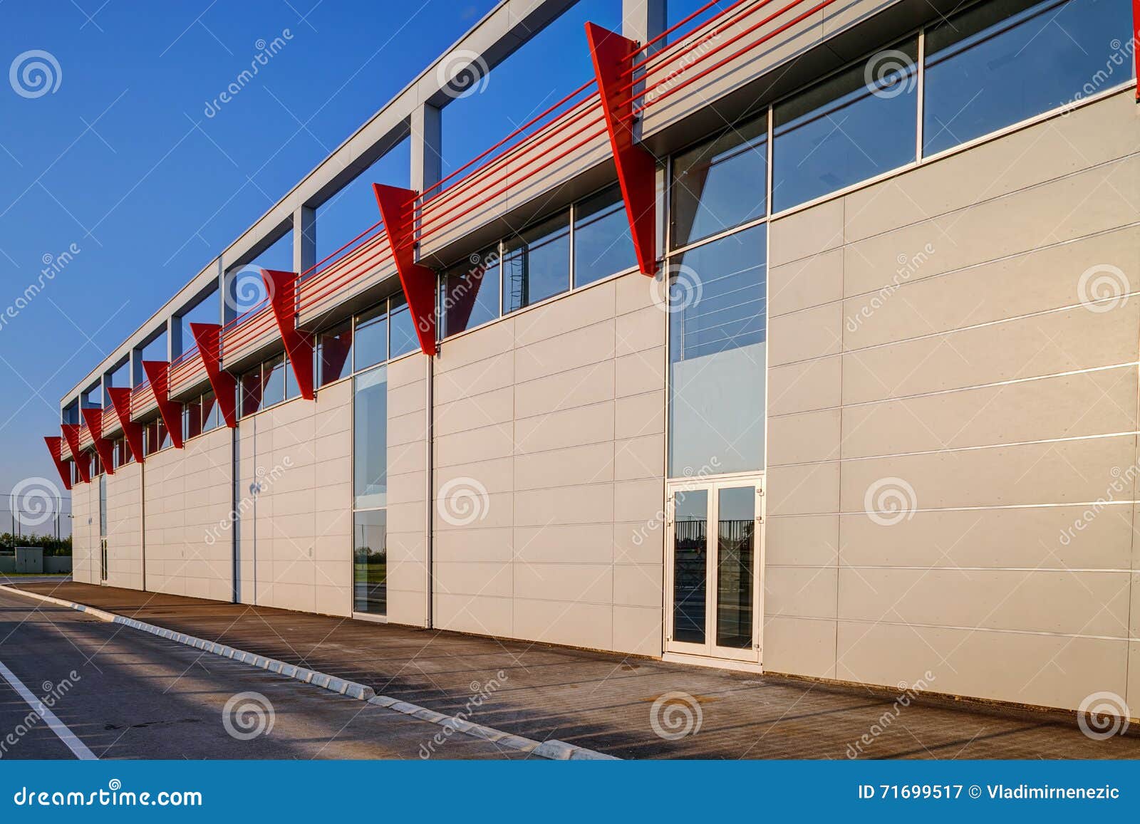 Modern Building in Exterior Stock Image - Image of alloy, detail: 71699517