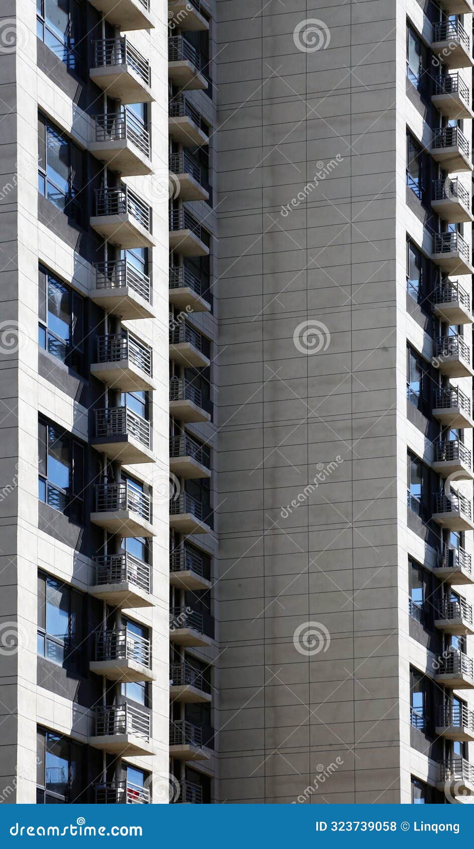 Modern Building Exterior Wall Design and Lines . Stock Photo - Image of ...