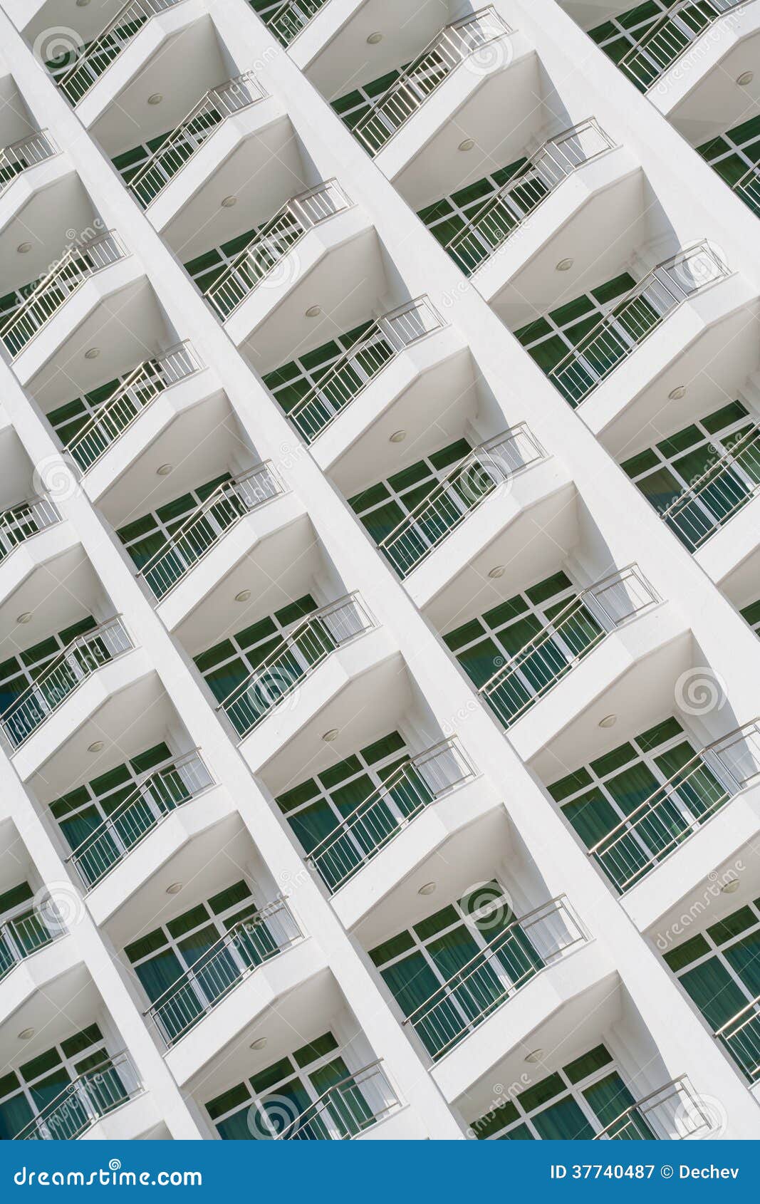 Modern Building Facade, Balconies Stock Image - Image of office, facade ...