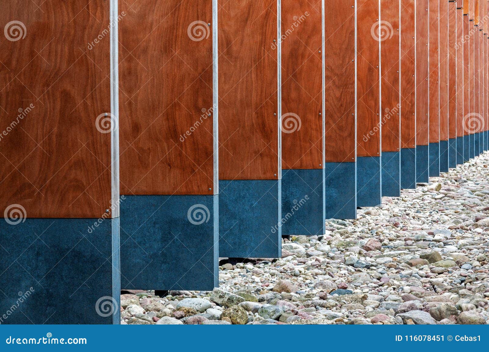 Modern Building Facade Details in a Row with Perspective Stock Image ...