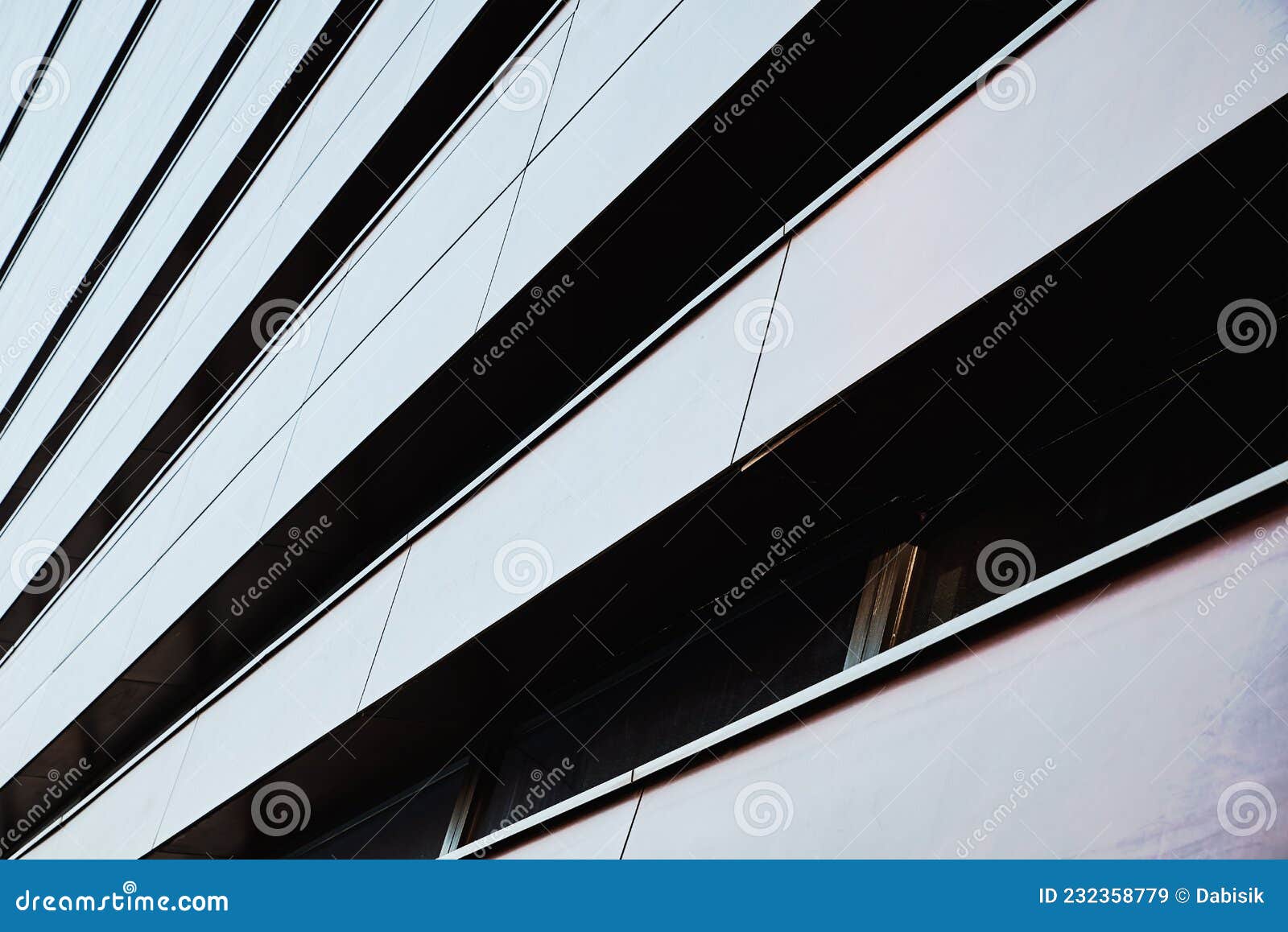 Modern Building Facade with Geometric Pattern Stock Image - Image of ...