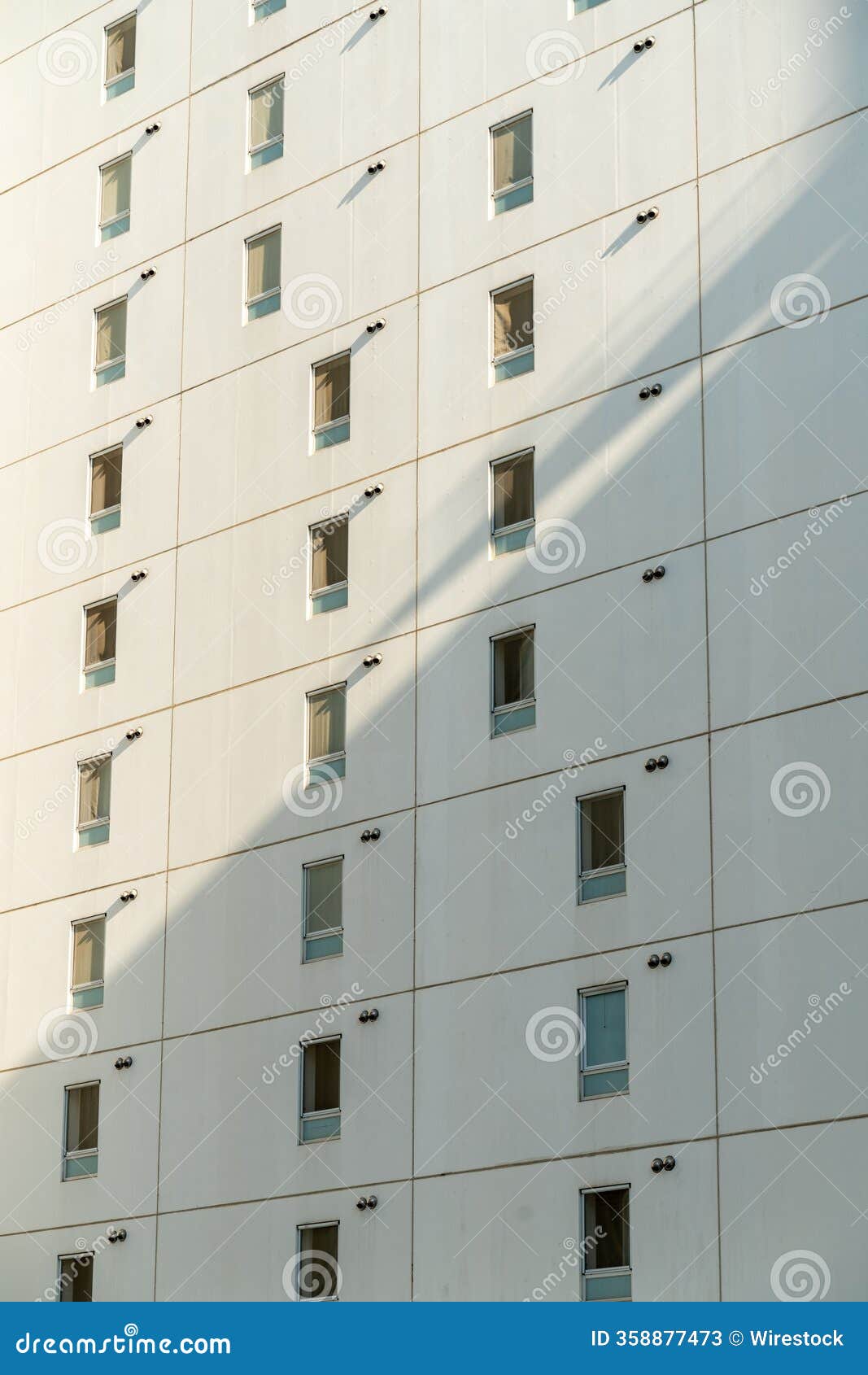 Modern Building Facade with Geometric Shadow. Stock Illustration ...