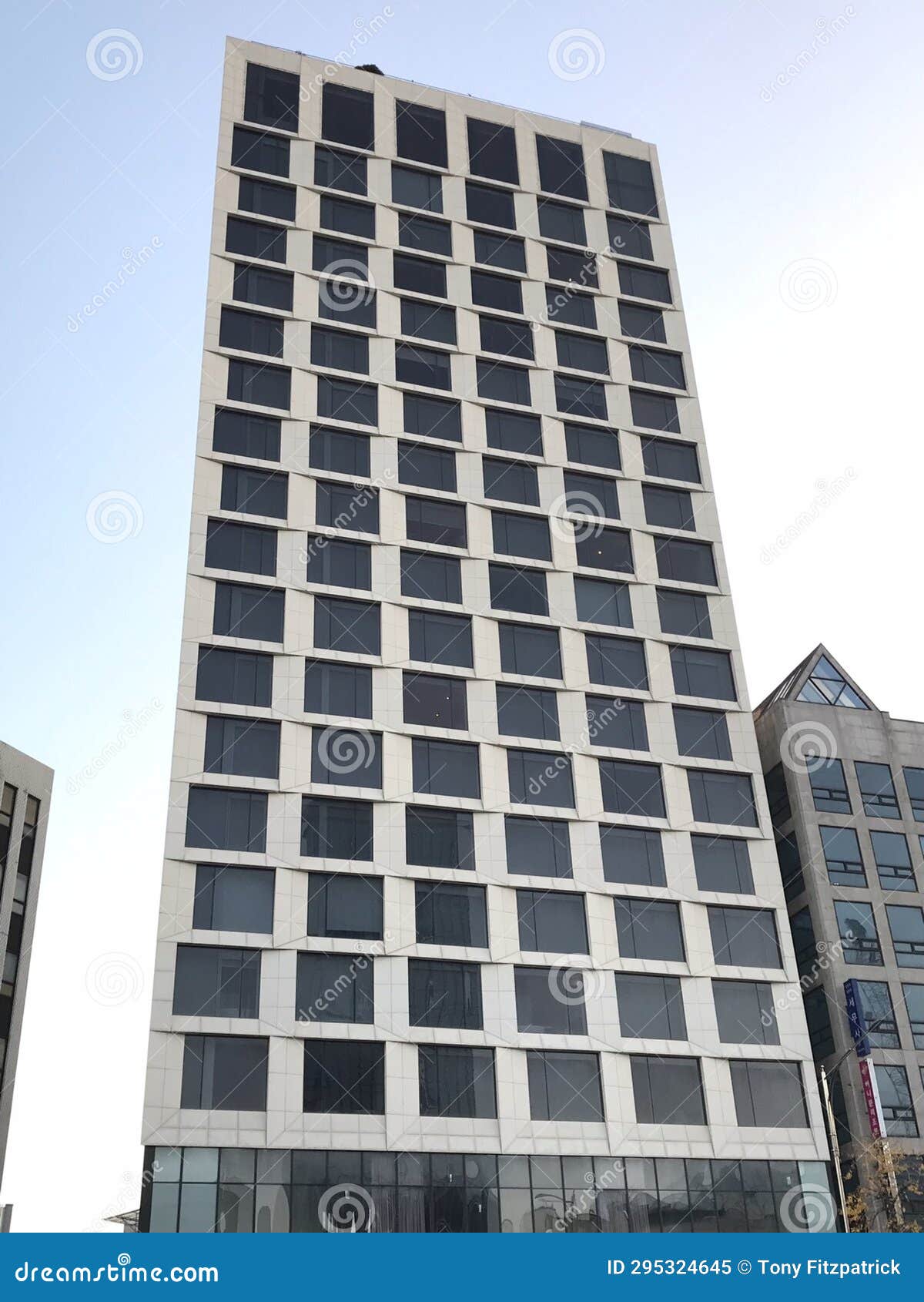 Modern building facade stock image. Image of window - 295324645