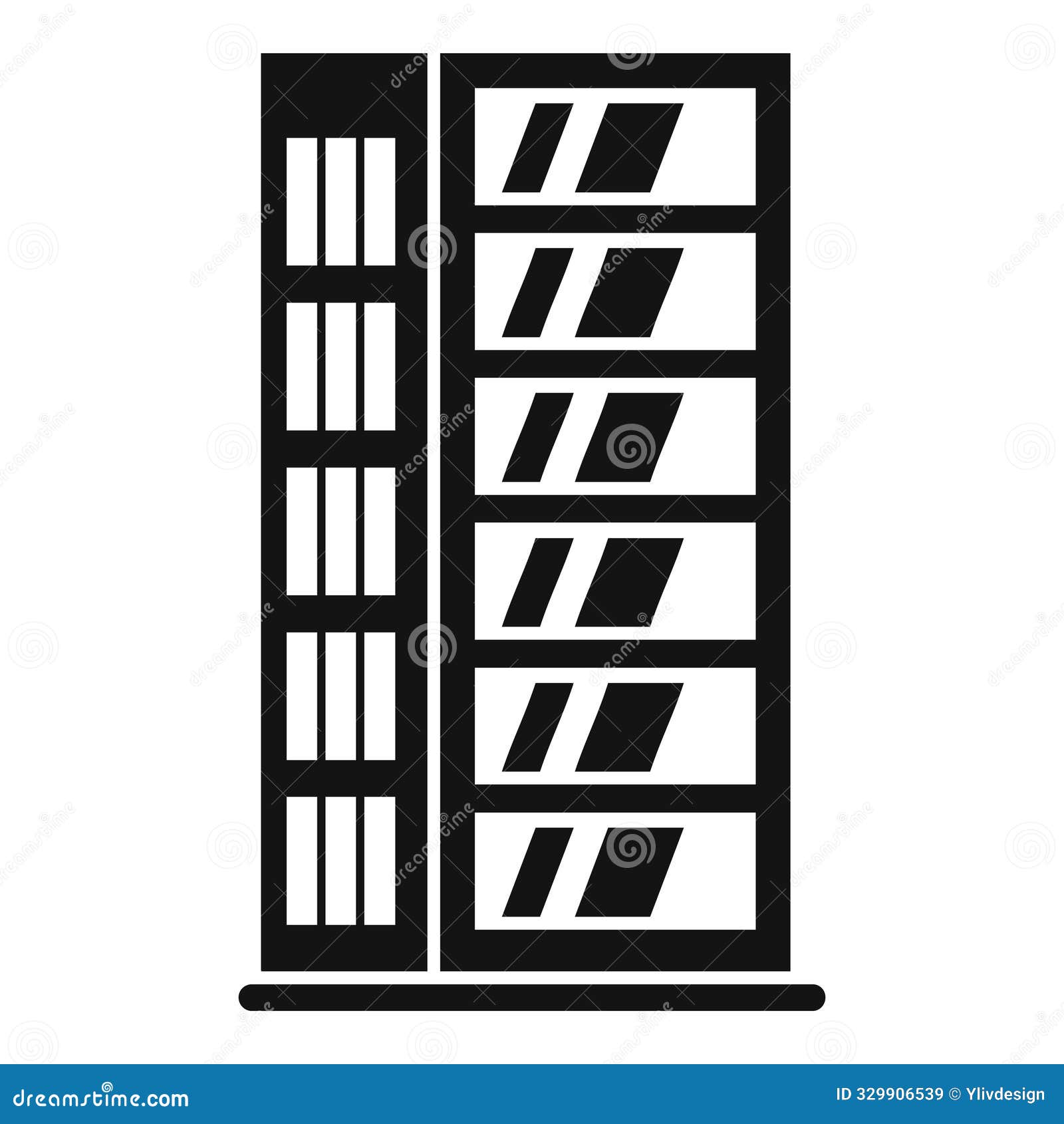 Modern Building Facade with Large Windows Icon Simple Style Stock ...