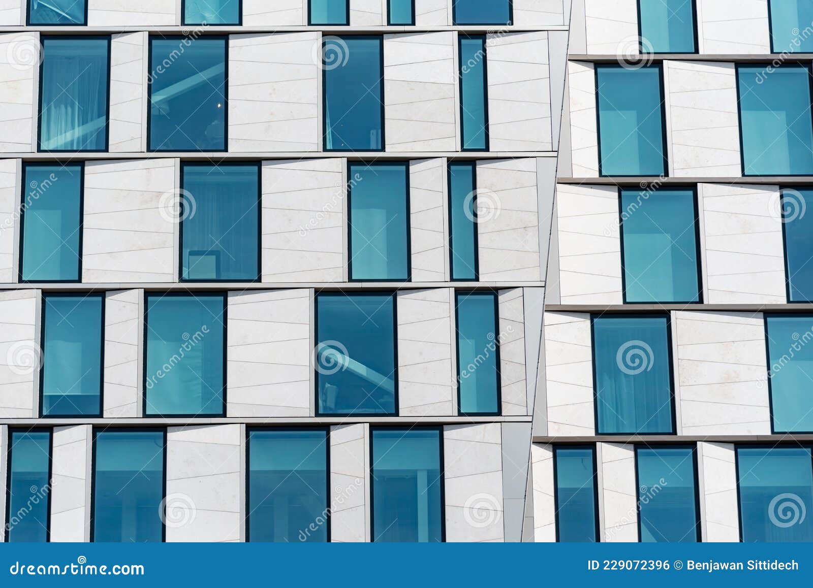 Modern Building Facade with Pattern of Glass Window Stock Photo - Image ...